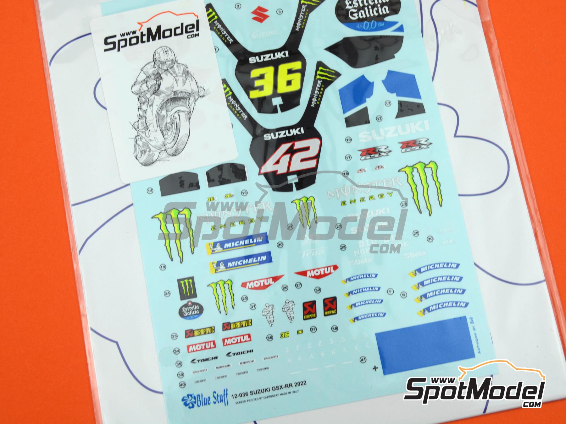 Blue Stuff 12-036: Marking / livery 1/12 scale - Suzuki GSX-RR Suzuki ...