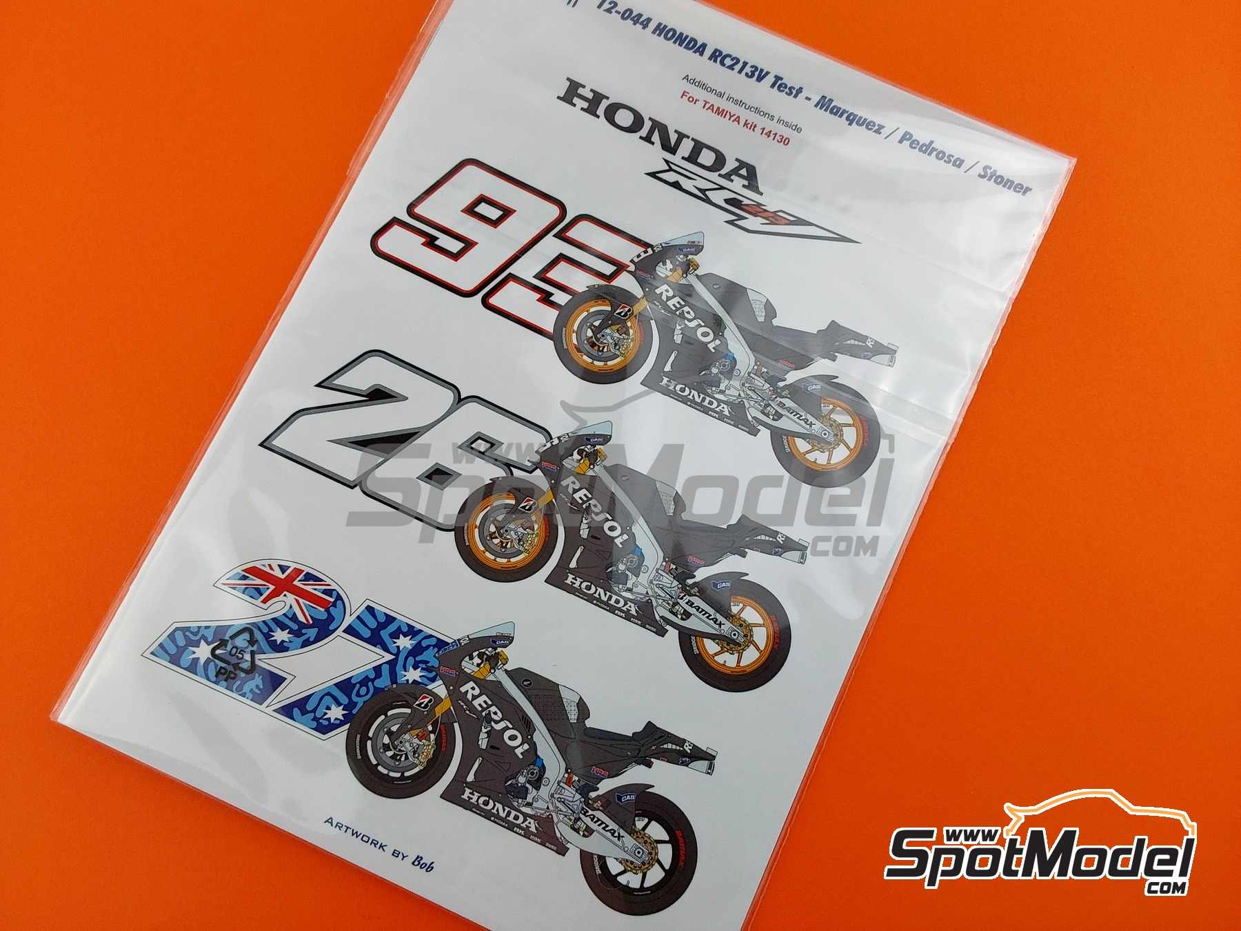 Blue Stuff 12-044: Marking / livery 1/12 scale - Honda RC213V HRC Team ...
