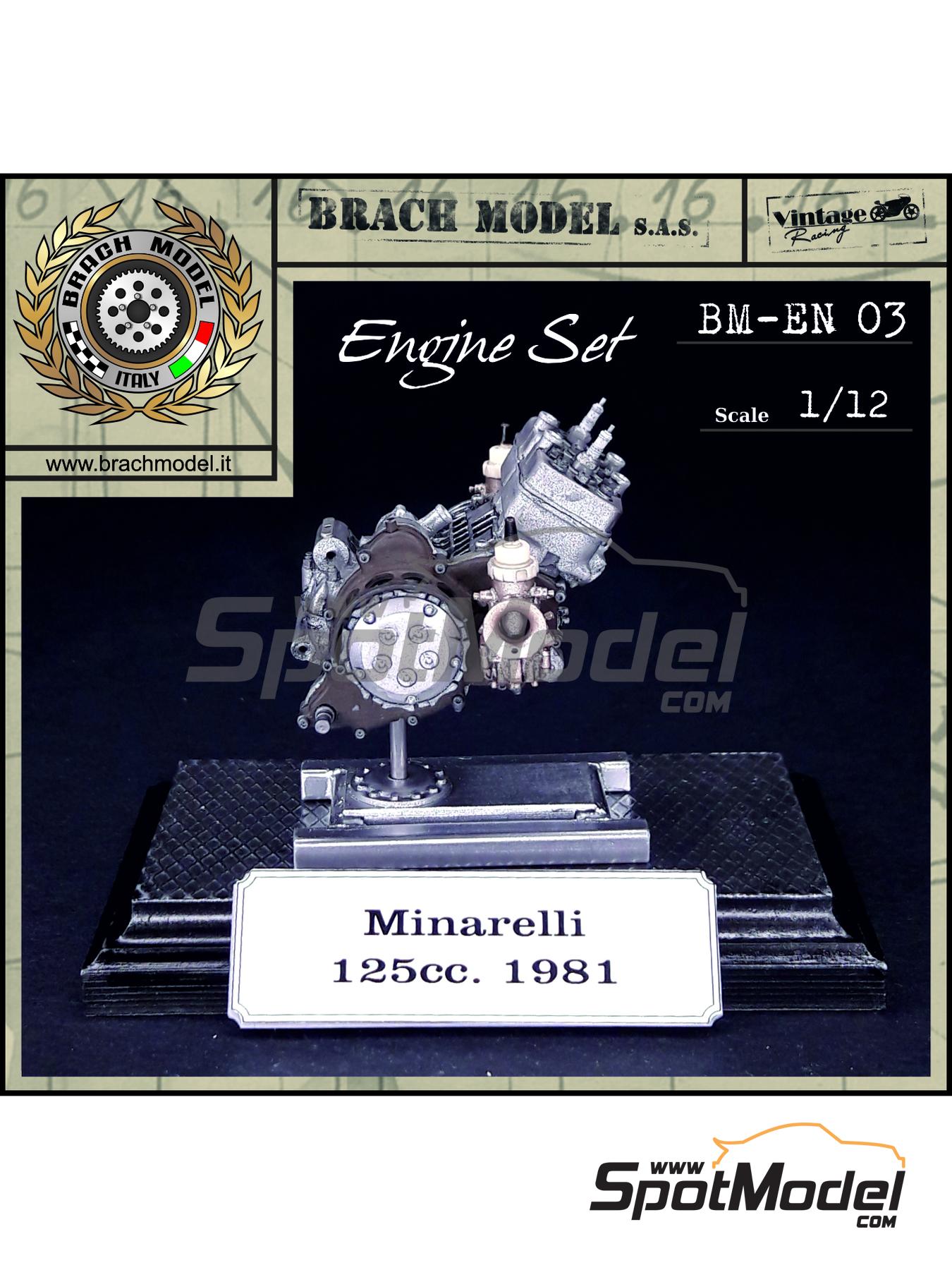 Brach Model BM-EN03: Engine 1/12 scale - Minarelli 125cc 1981 (ref. BM ...