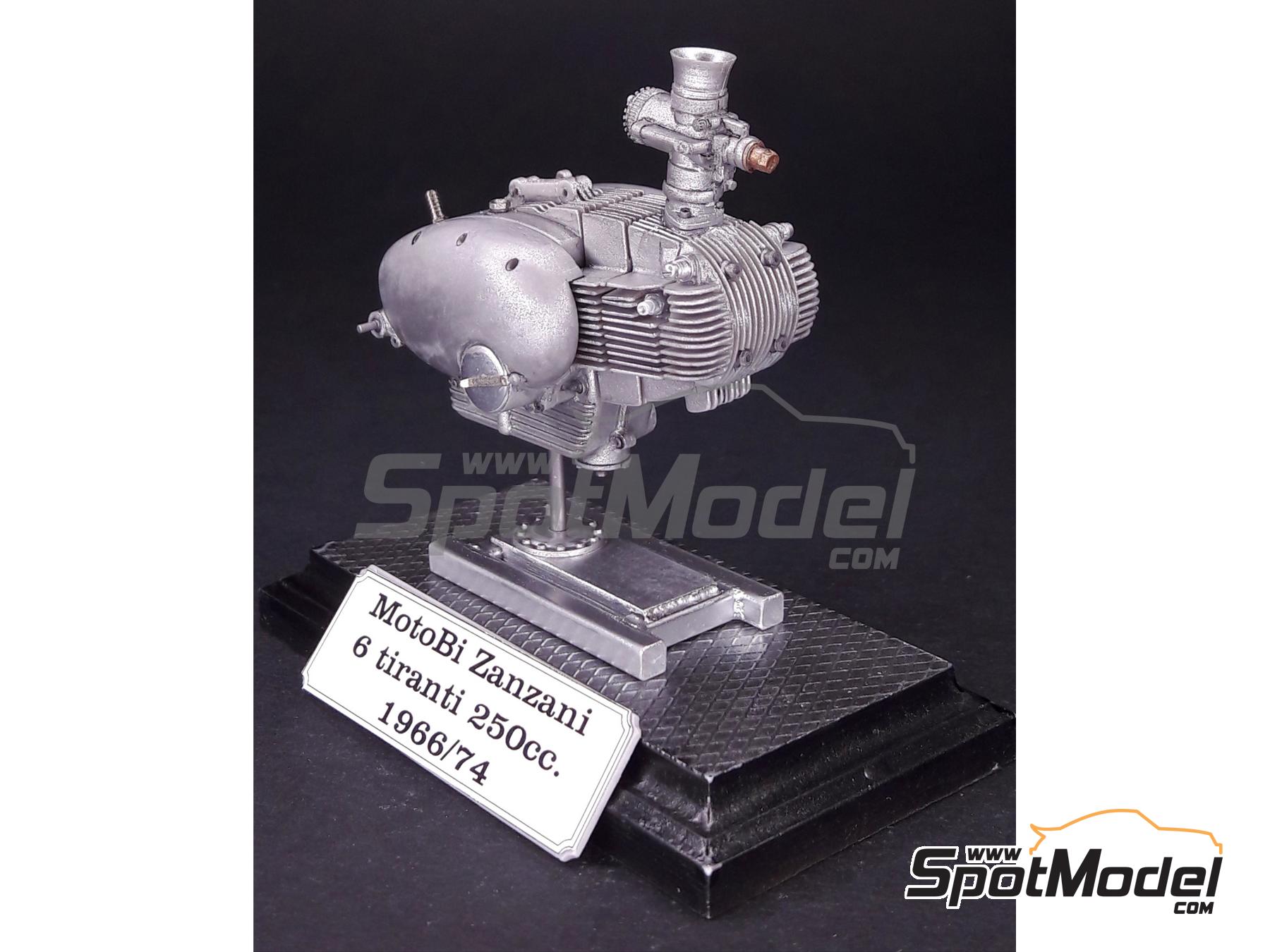 Brach Model BM-EN07: Engine 1/12 scale - MotoBi Zanzani 6 tiranti 250cc ...