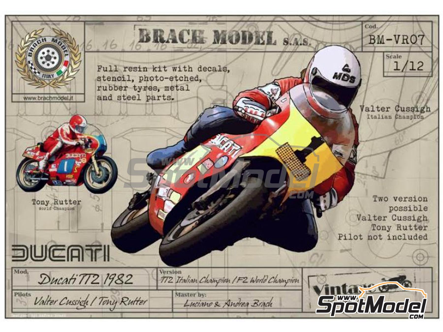 Brach Model BM-VR07: Motorbike scale model kit 1/12 scale - Ducati ...