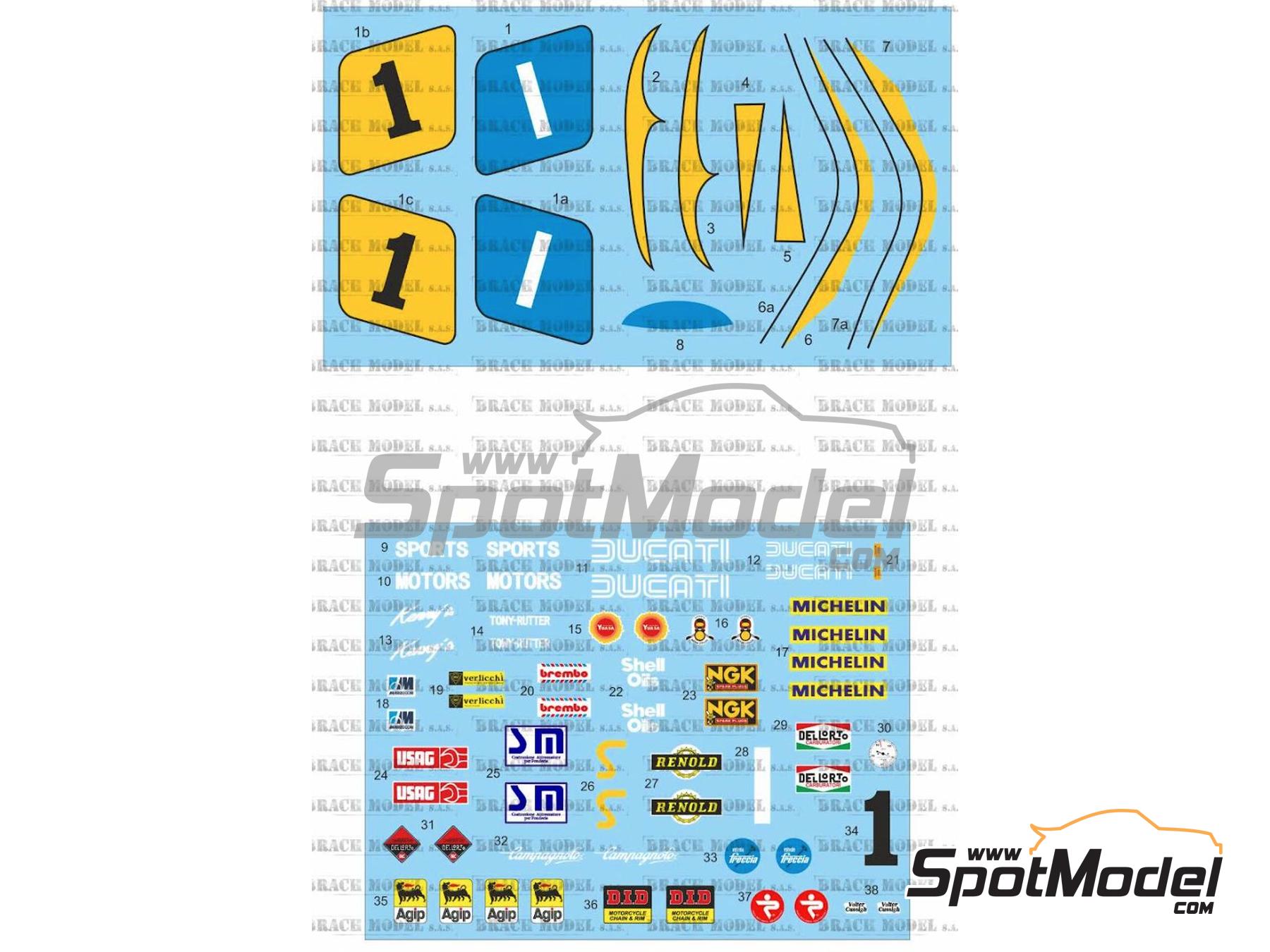 Brach Model BM-VR07: Motorbike scale model kit 1/12 scale - Ducati ...