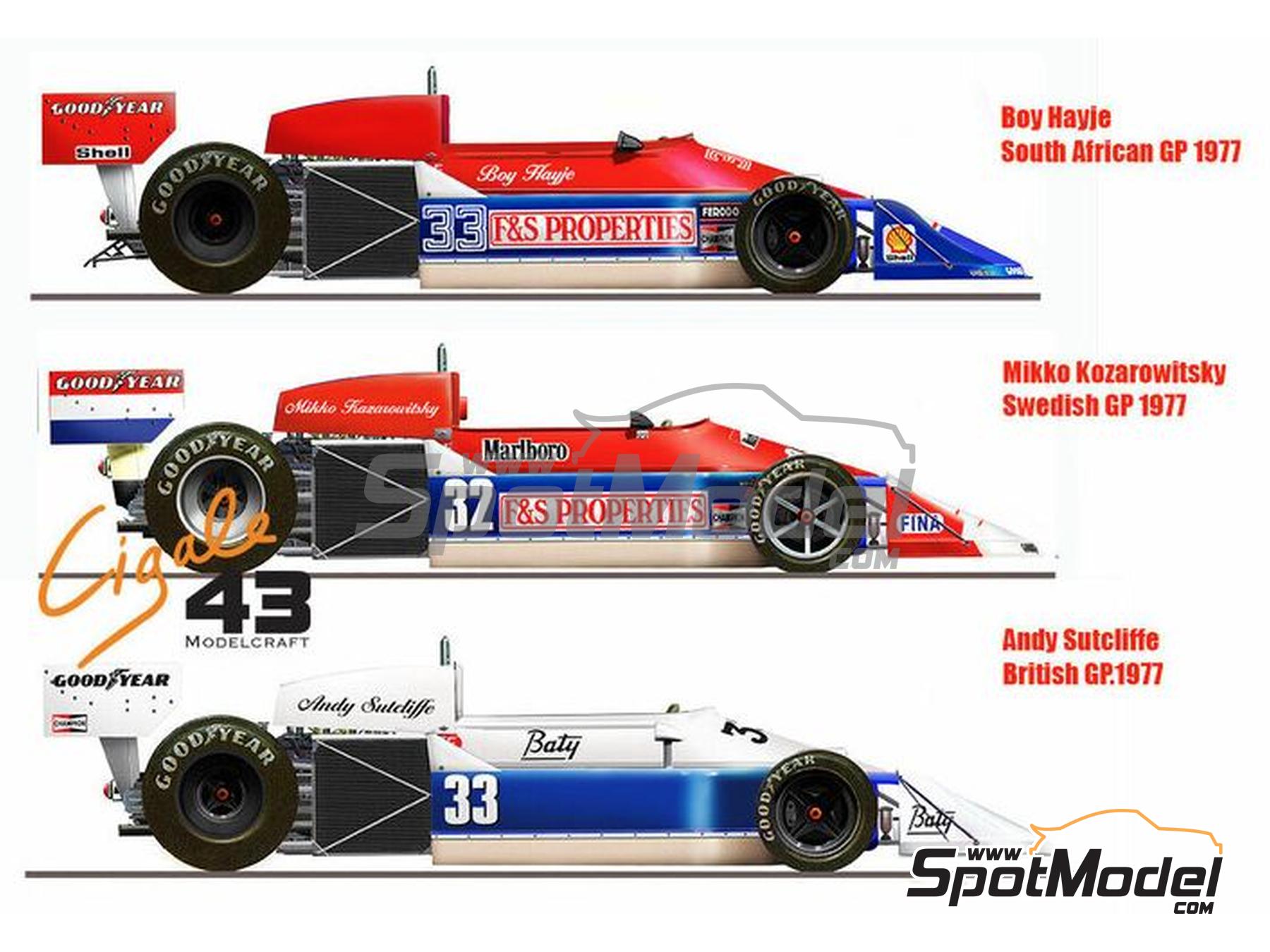 Cigale 43 Modelcraft CDS001: Marking / livery 1/43 scale - March Ford ...