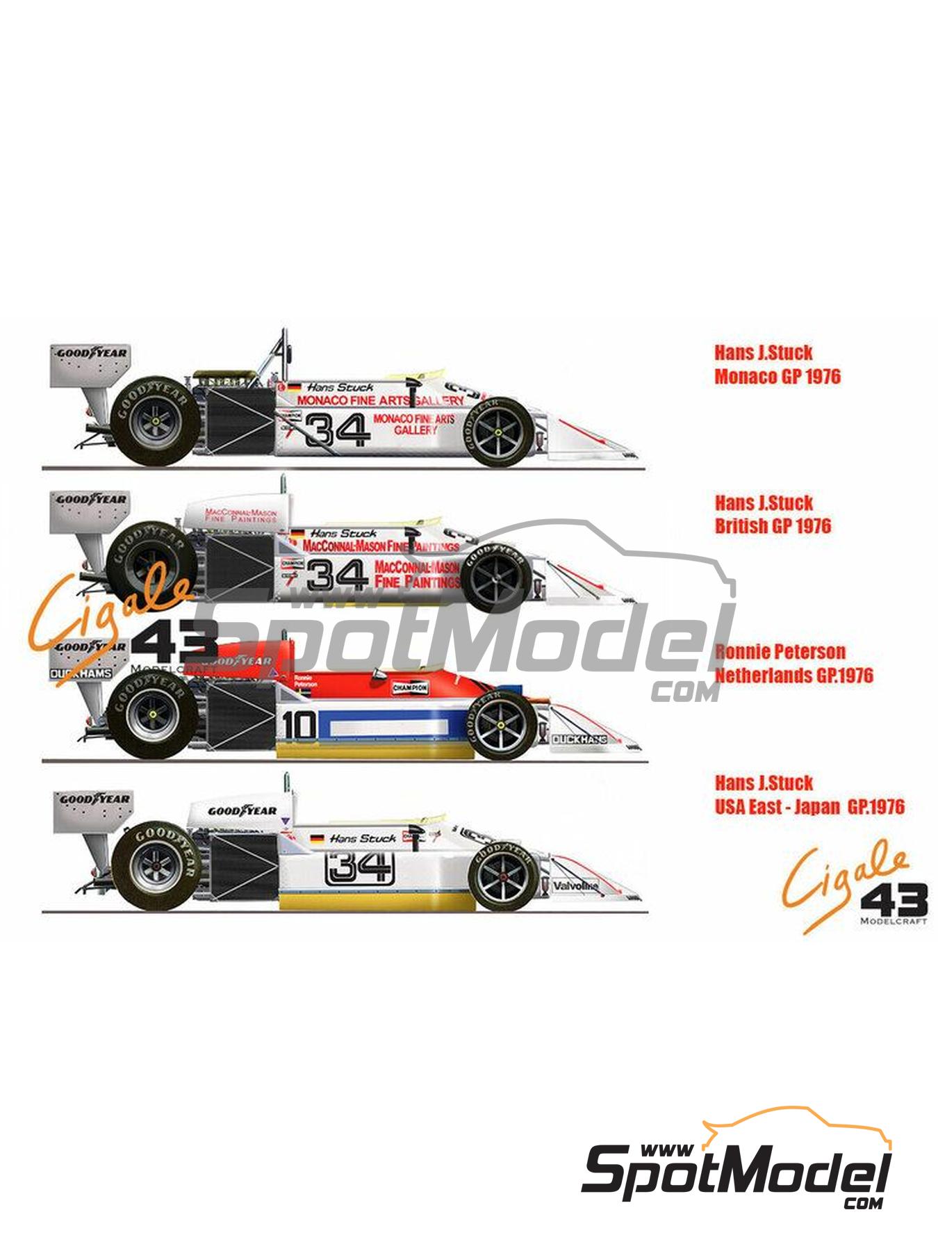 Cigale 43 Modelcraft CDS002: Marking / livery 1/43 scale - March Ford ...