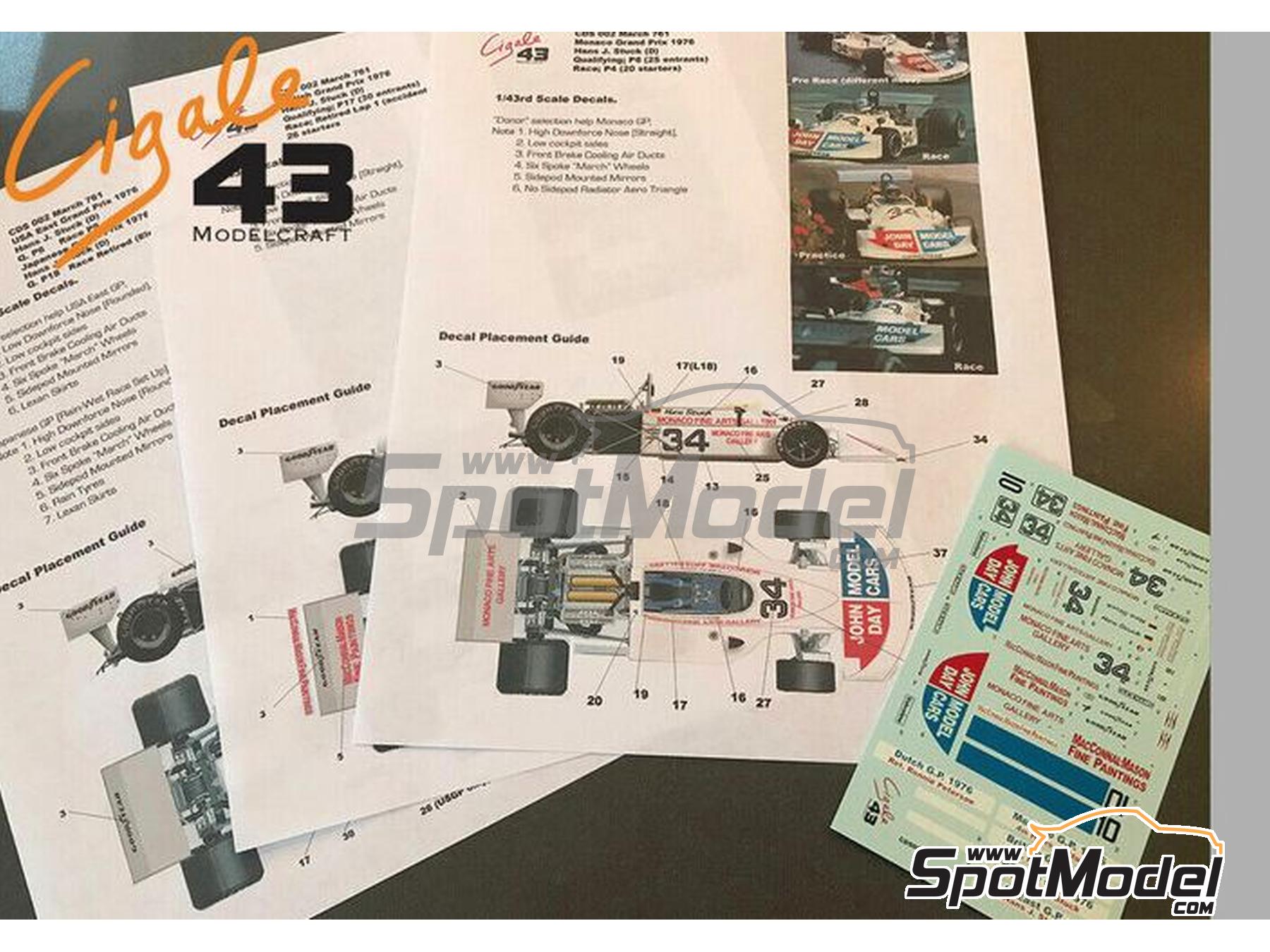 Cigale 43 Modelcraft CDS002: Marking / livery 1/43 scale - March Ford ...