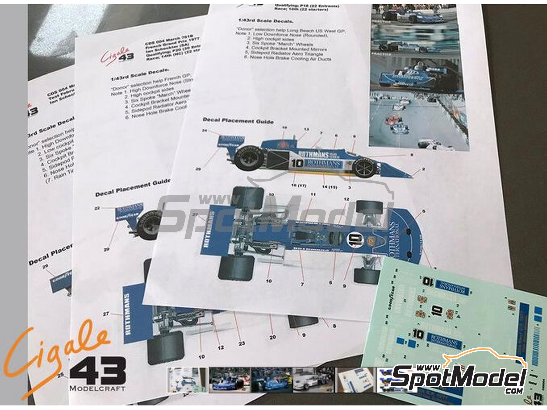Cigale 43 Modelcraft CDS004: Marking / livery 1/43 scale - March Ford ...
