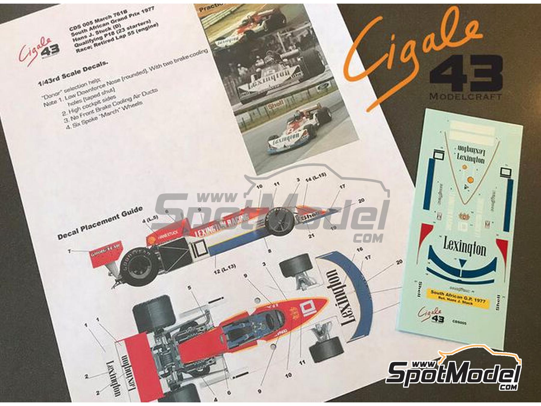 Cigale 43 Modelcraft CDS005: Marking / livery 1/43 scale - March Ford ...