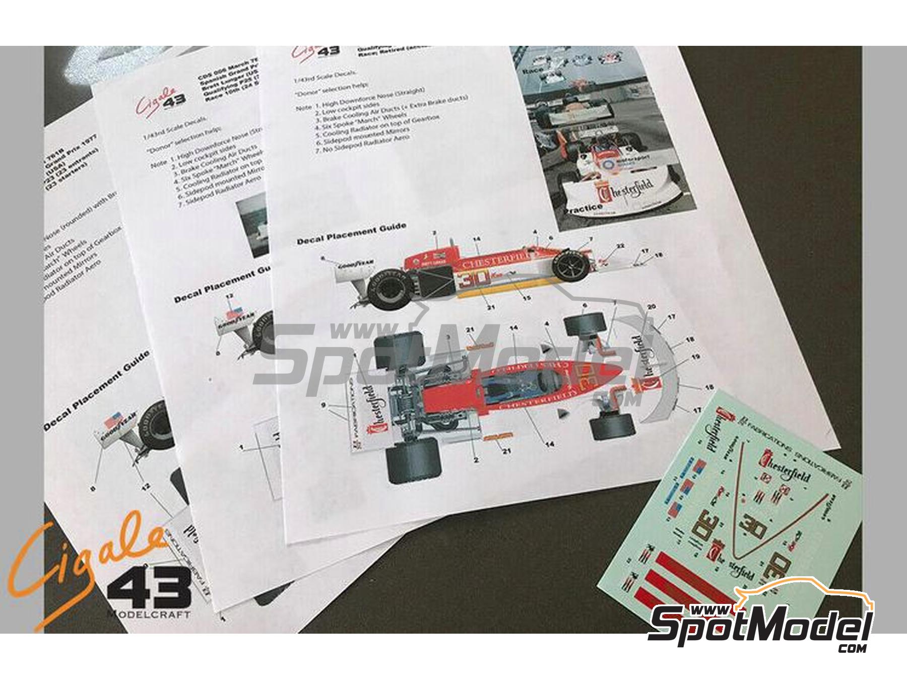 Cigale 43 Modelcraft CDS006: Marking / livery 1/43 scale - March Ford ...