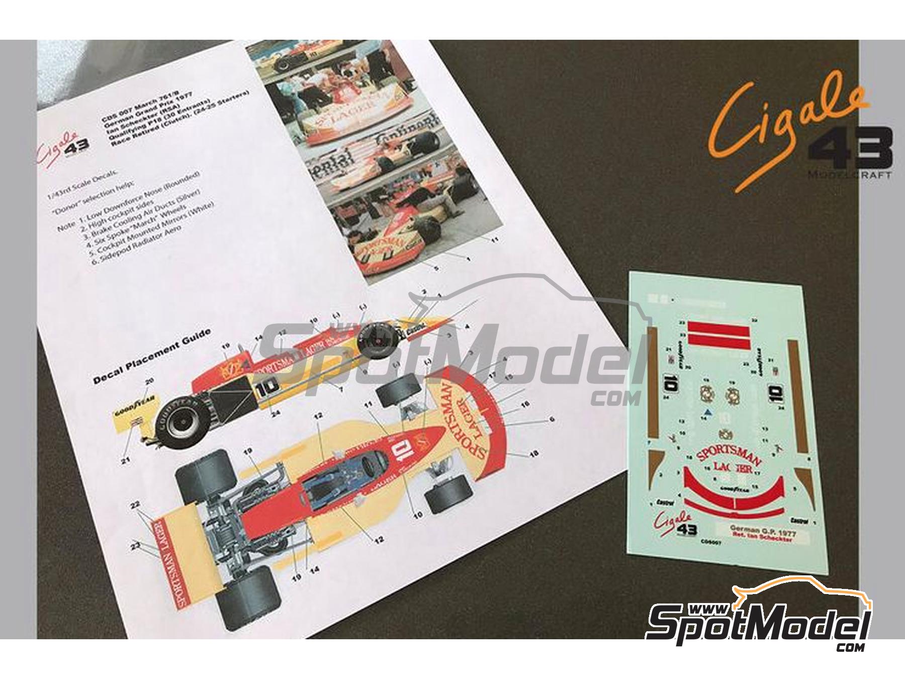 Cigale 43 Modelcraft CDS007: Marking / livery 1/43 scale - March Ford ...
