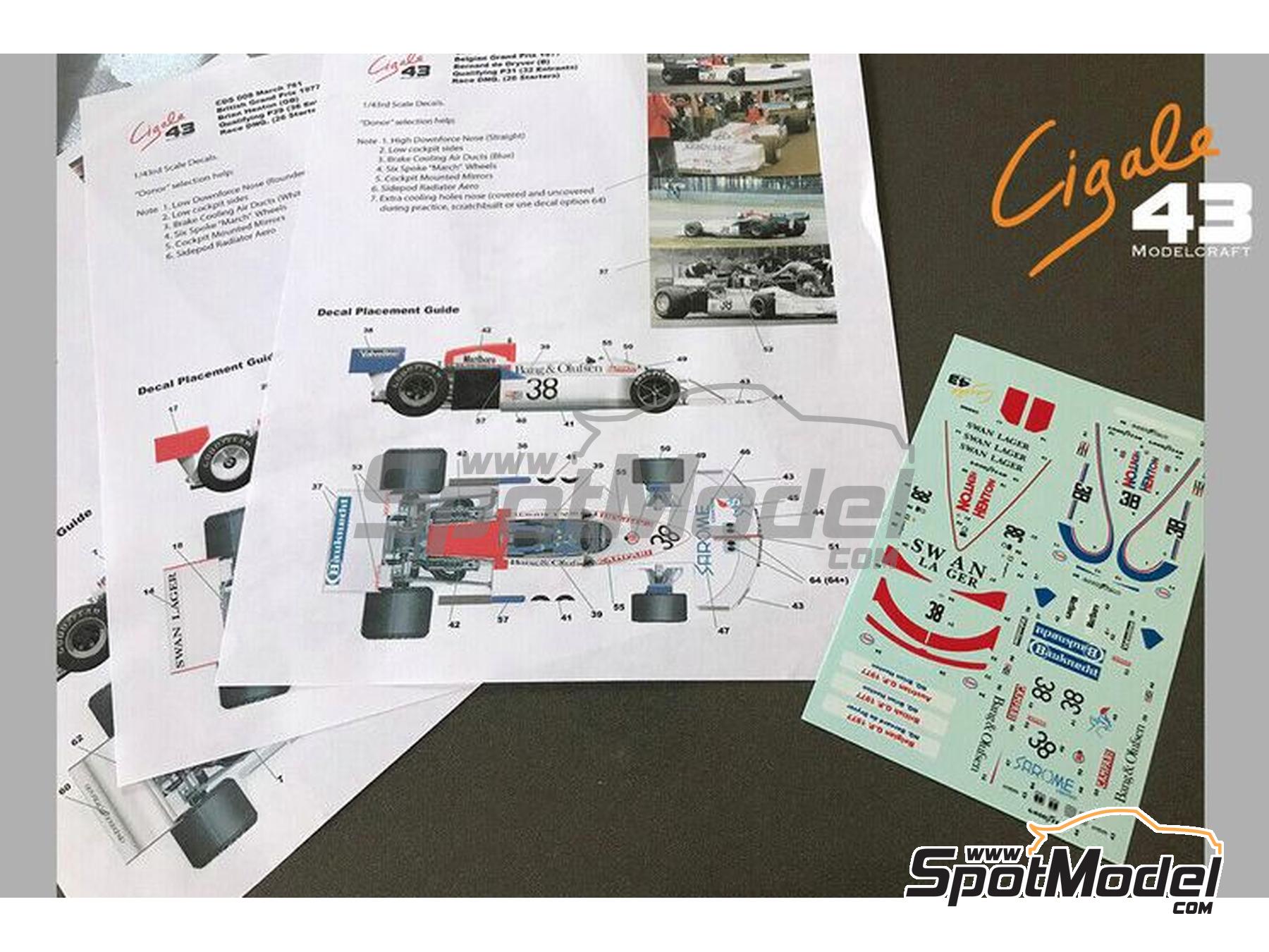 Cigale 43 Modelcraft CDS008: Marking / livery 1/43 scale - March Ford ...