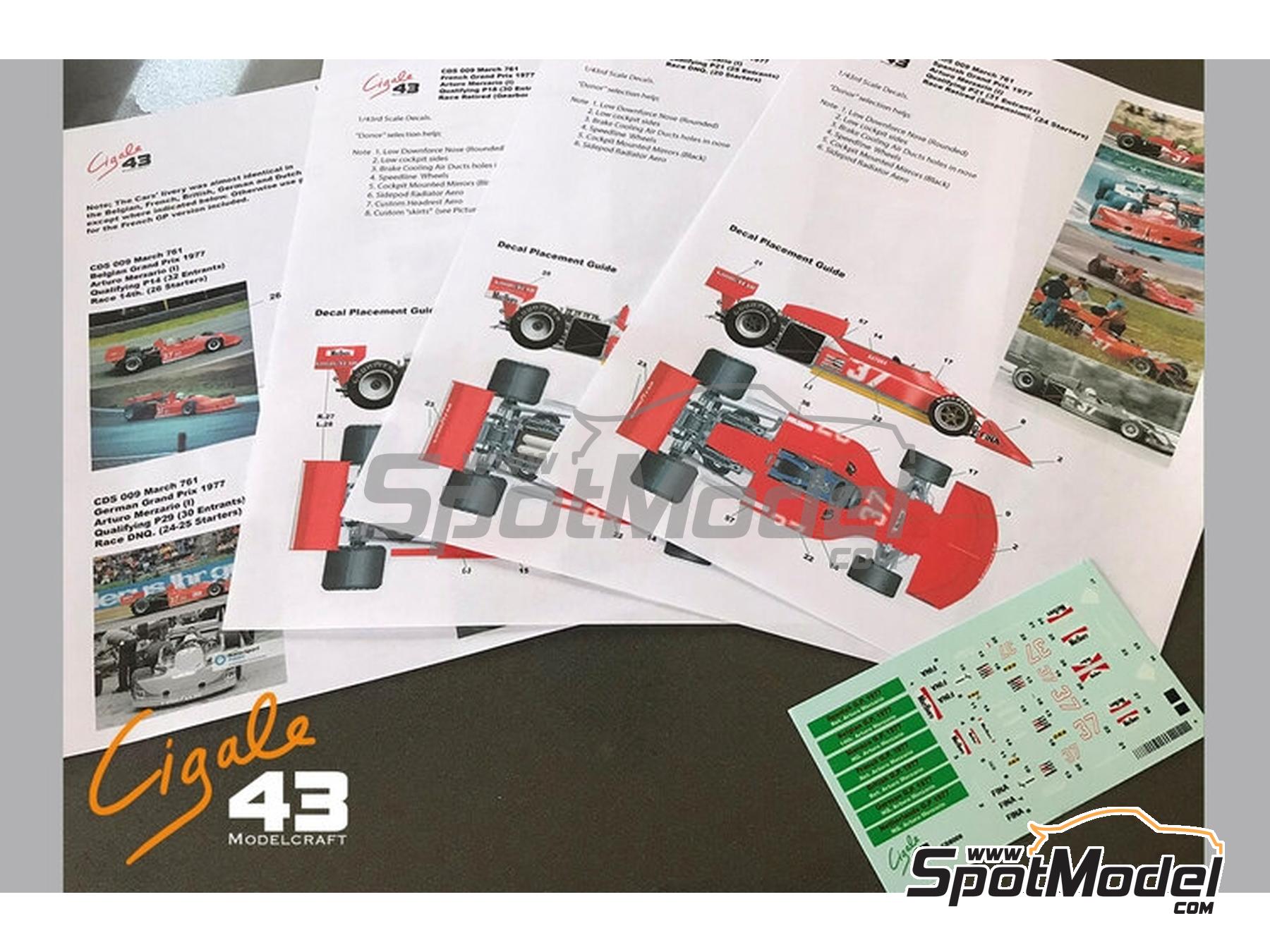 Cigale 43 Modelcraft CDS009: Marking / livery 1/43 scale - March Ford ...