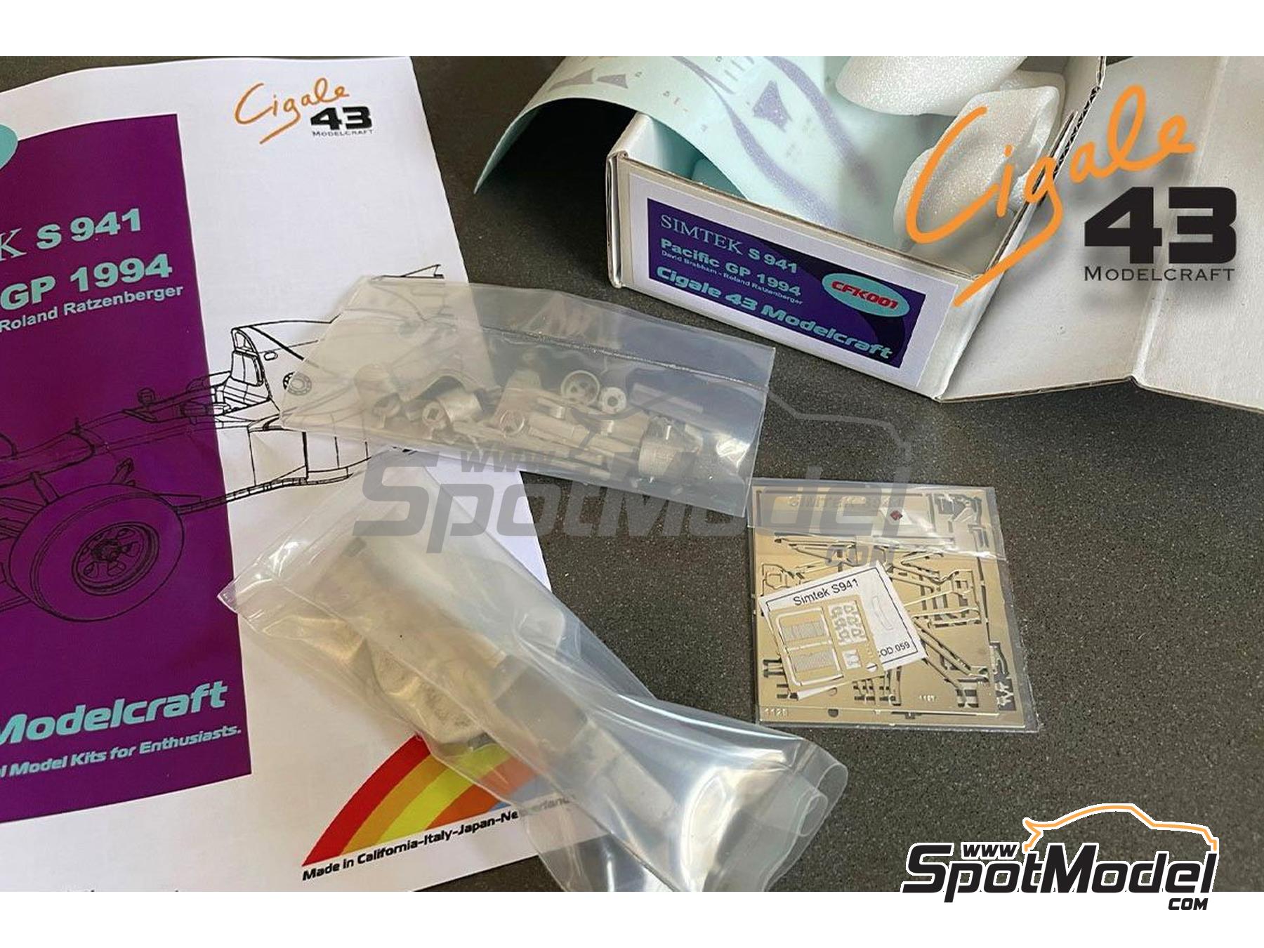 Cigale 43 Modelcraft CFK001: Car scale model kit 1/43 scale - Simtek ...