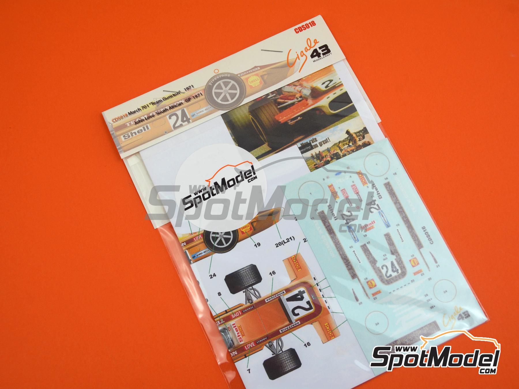 Cigale 43 Modelcraft CDS018: Marking / livery 1/43 scale - March Ford ...