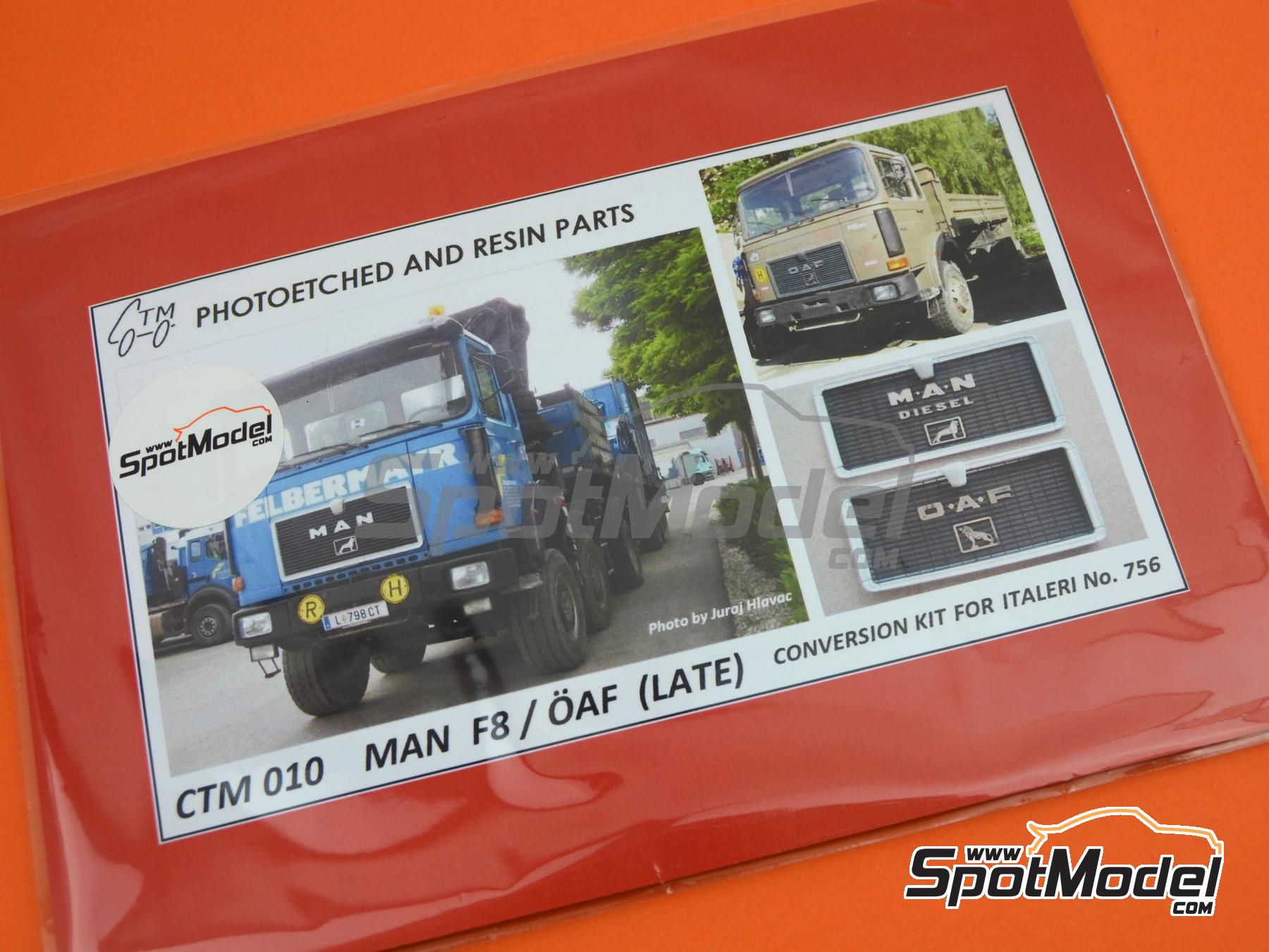Czech Truck Model CTM010: Detail up set 1/24 scale - MAN F8 / ÖAF (Late ...