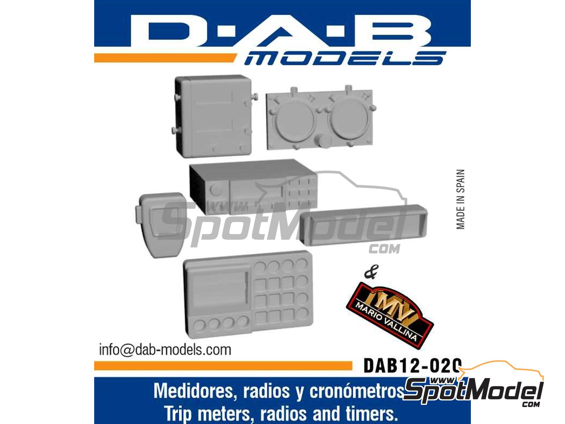 D.A.B. Models DAB12-020: Detail 1/12 scale - Trip meters, radios and ...