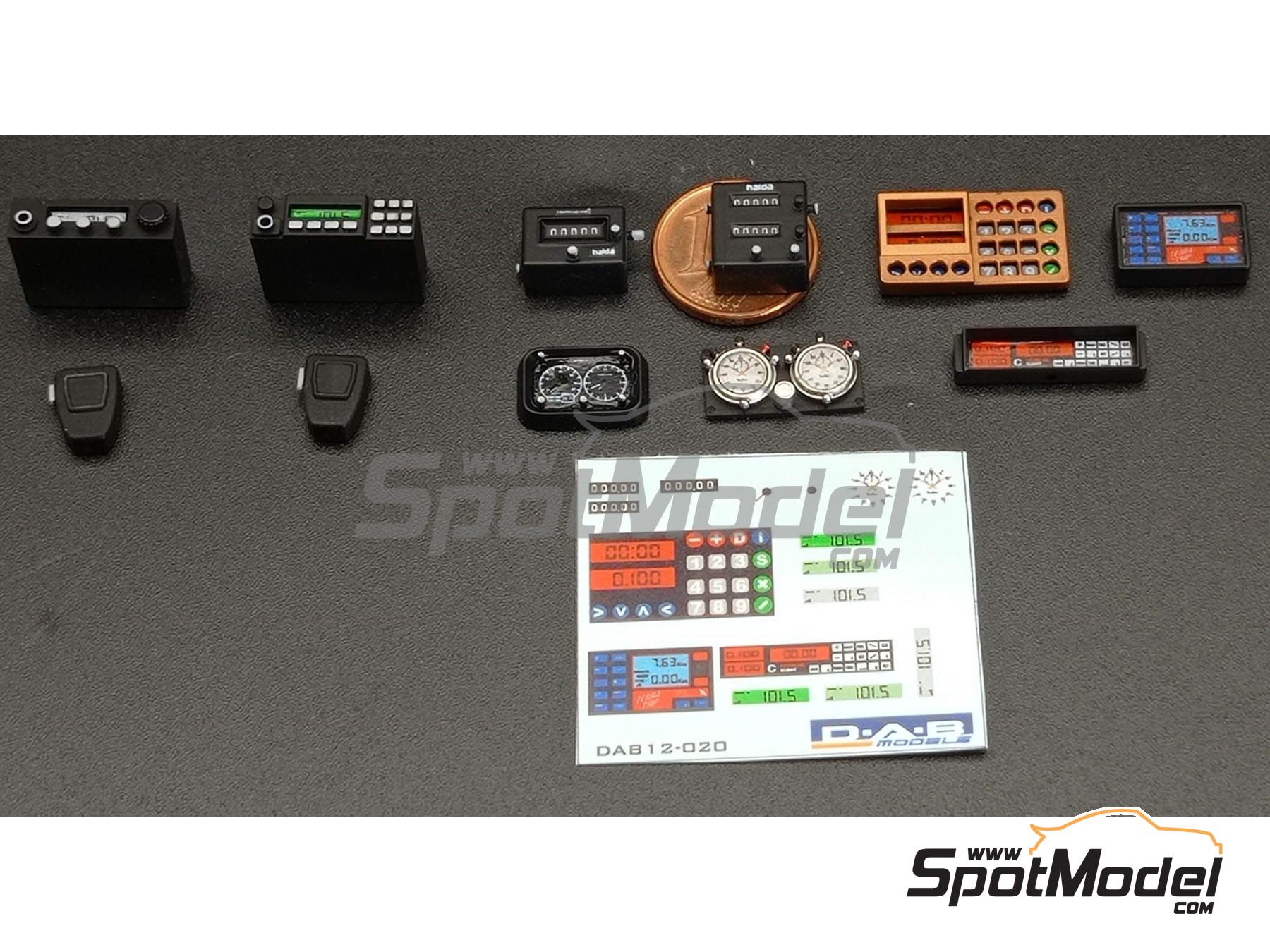 D.A.B. Models DAB12-020: Detail 1/12 scale - Trip meters, radios and ...