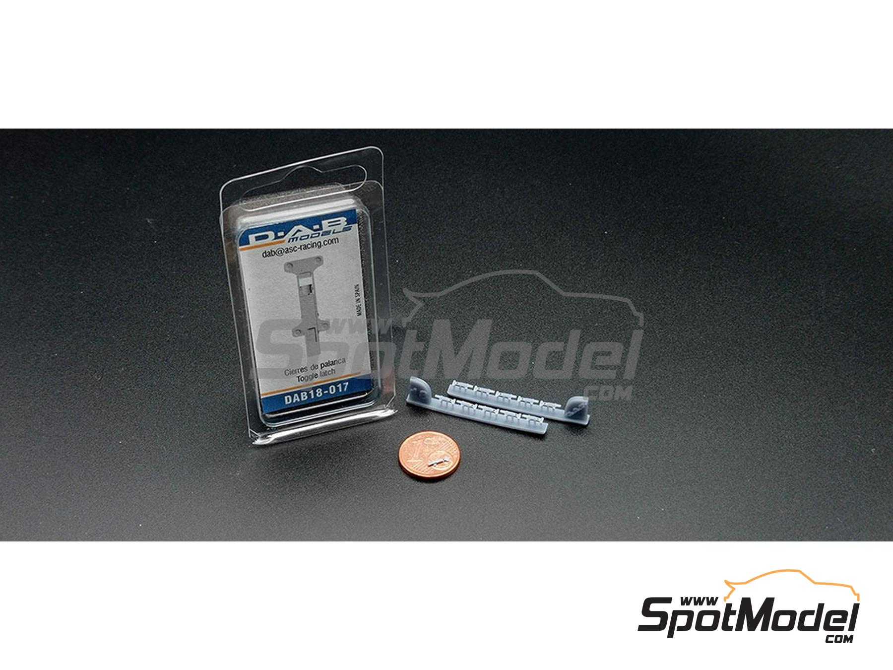 D.A.B. Models DAB18-017: Bonnet pins 1/18 scale - Toggle latch - 10 ...