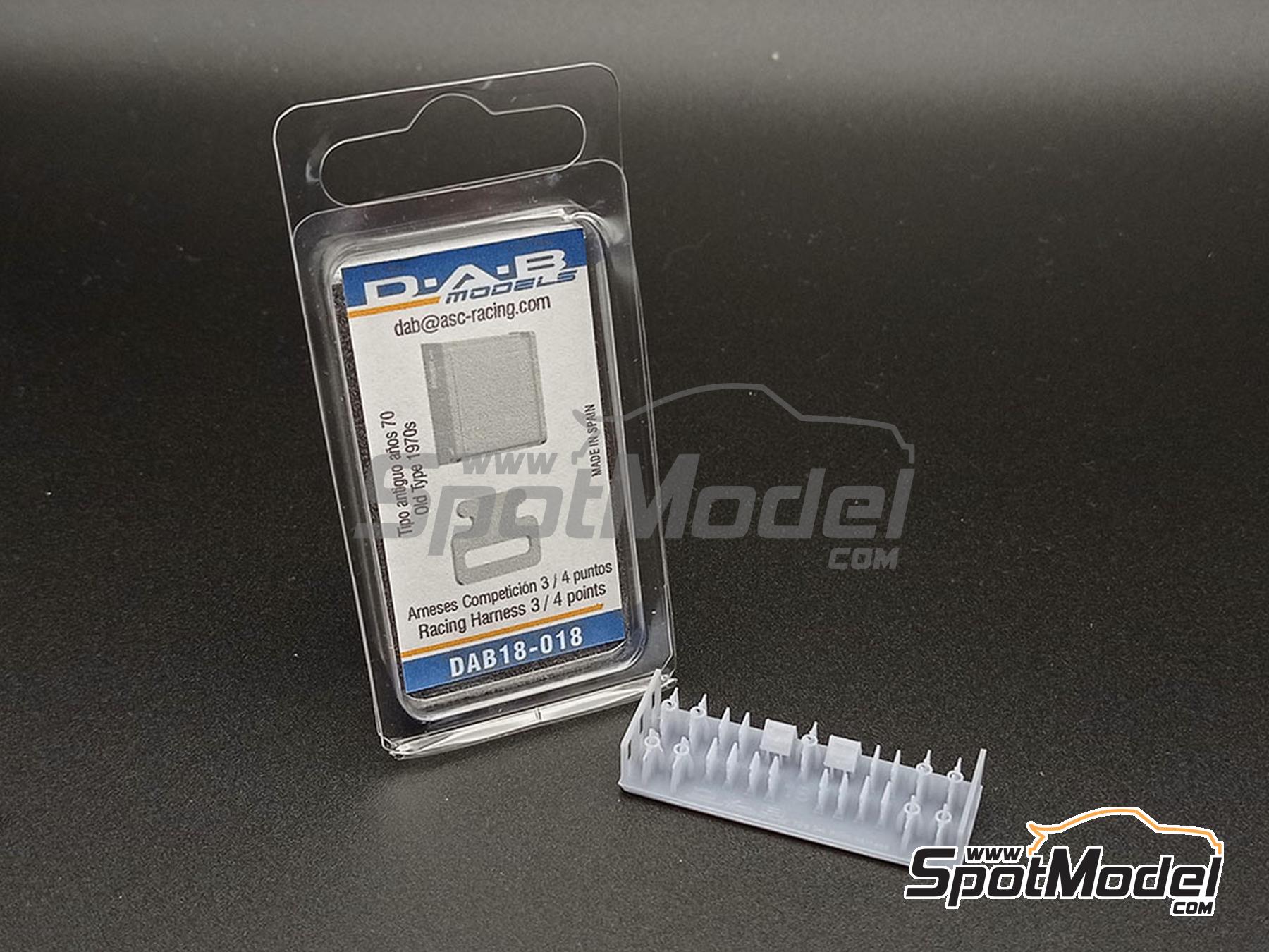 D.A.B. Models DAB18-018: Seatbelts 1/18 scale - Racing harness 3 - 4 ...