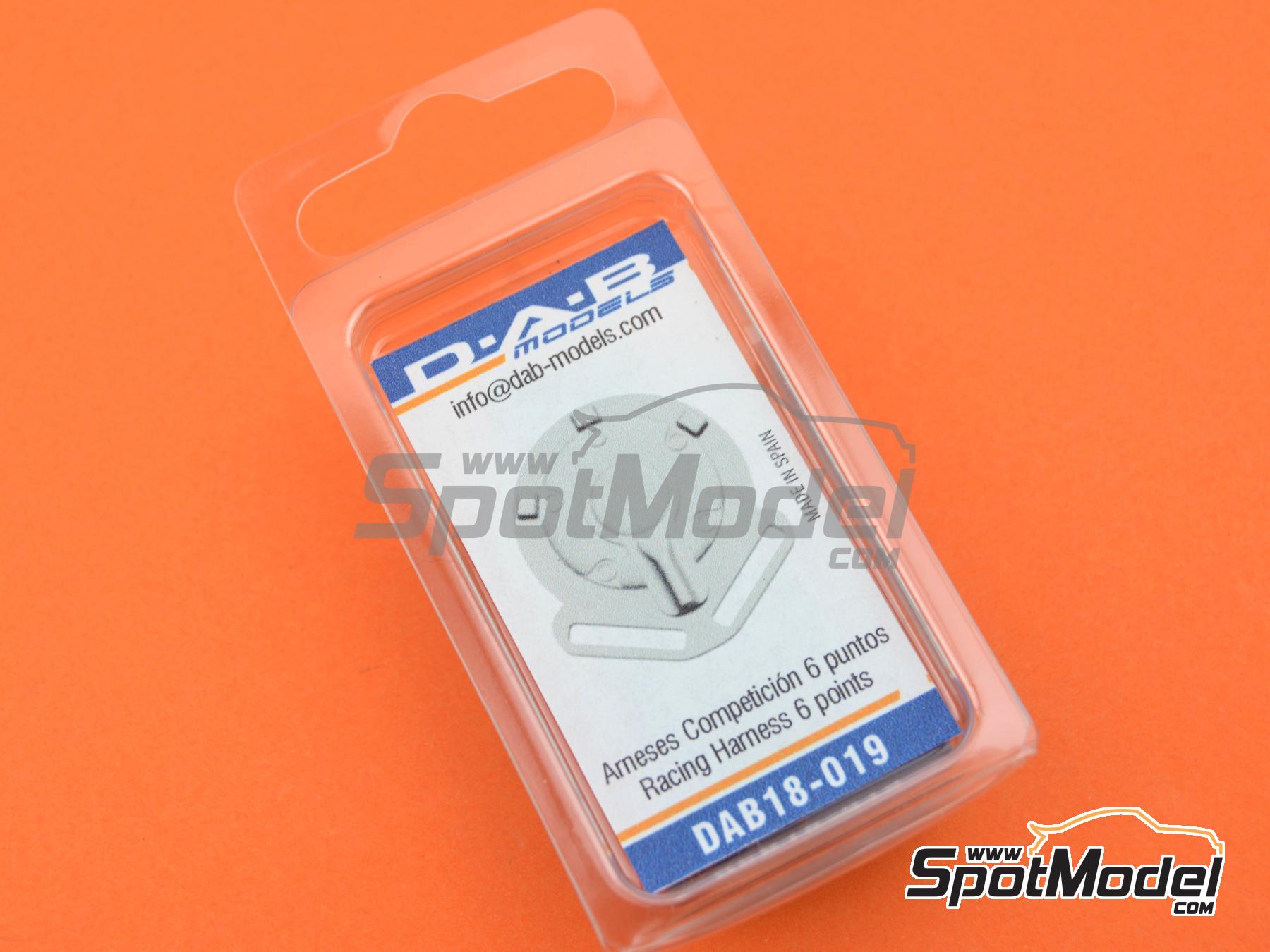 D.A.B. Models DAB18-019: Seatbelts 1/18 scale - Racing harness 6 points ...
