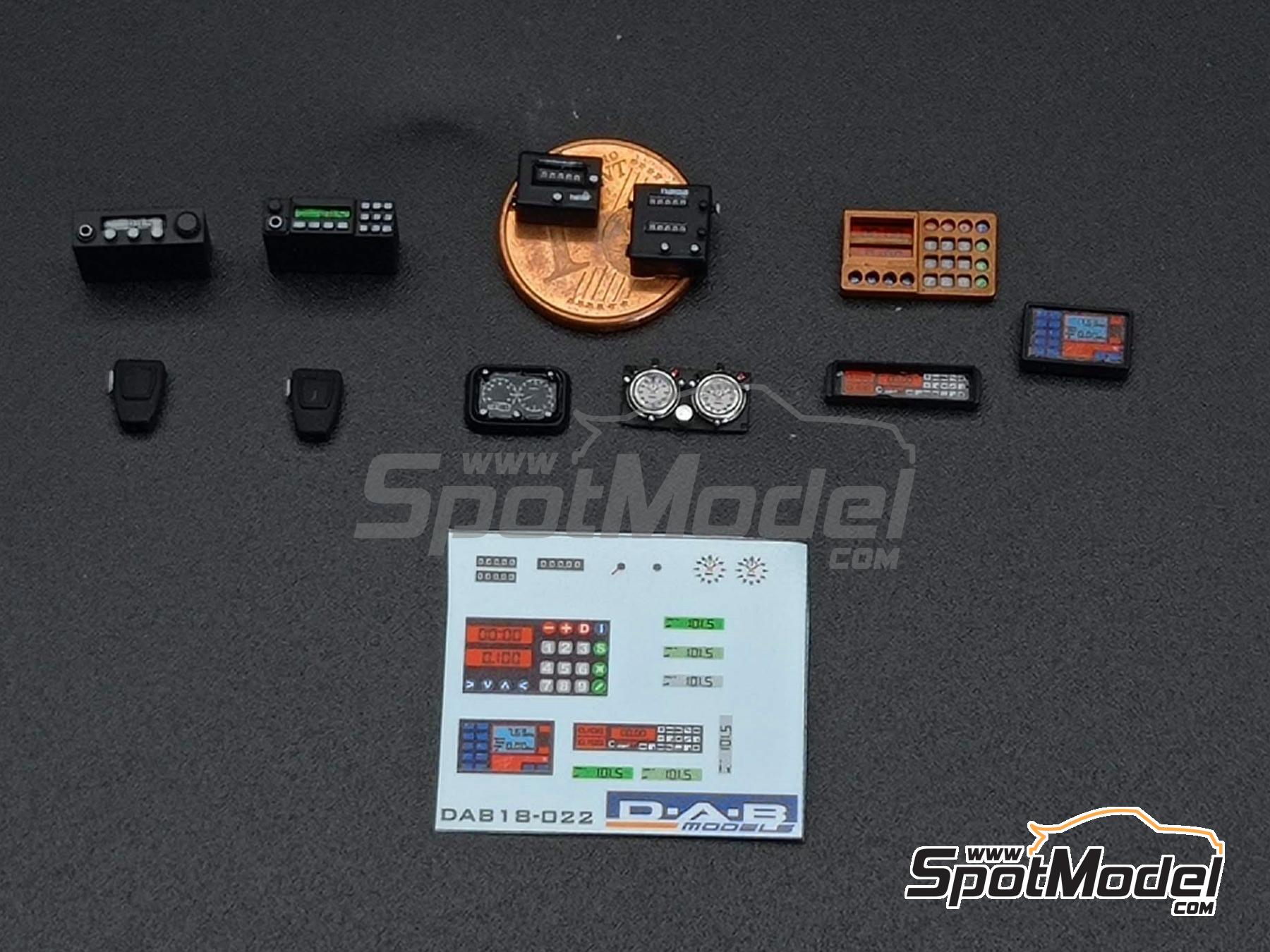 D.A.B. Models DAB18-022: Detail 1/18 scale - Trip meters, radios and ...