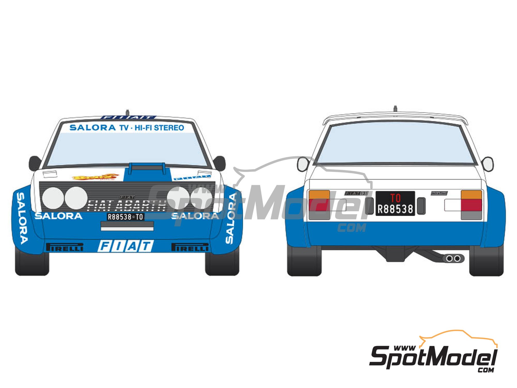 Decalcas DCL-DEC027: Marking / livery 1/24 scale - Fiat 131 Abarth ...