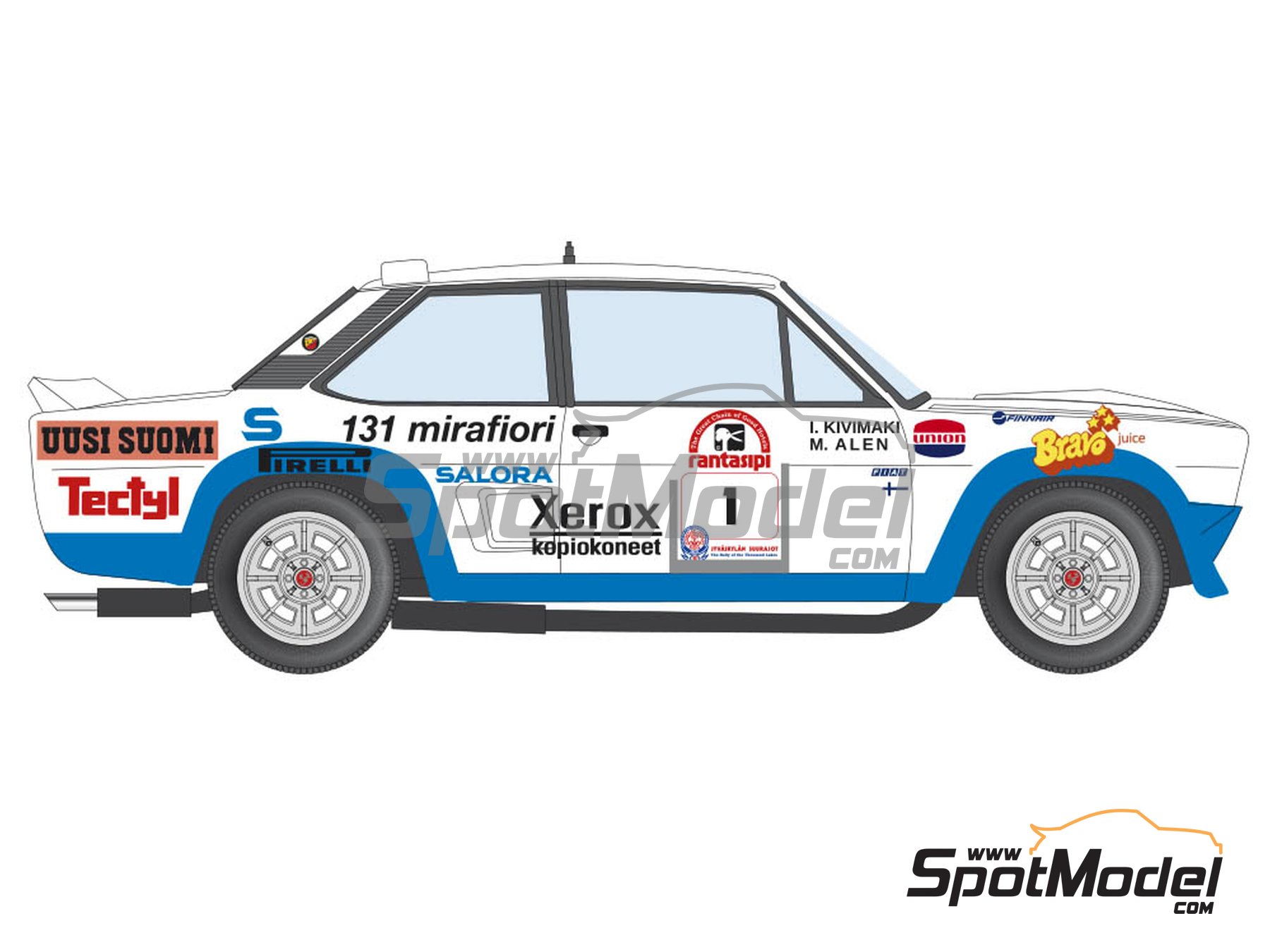 Decalcas DCL-DEC027: Marking / livery 1/24 scale - Fiat 131 Abarth ...