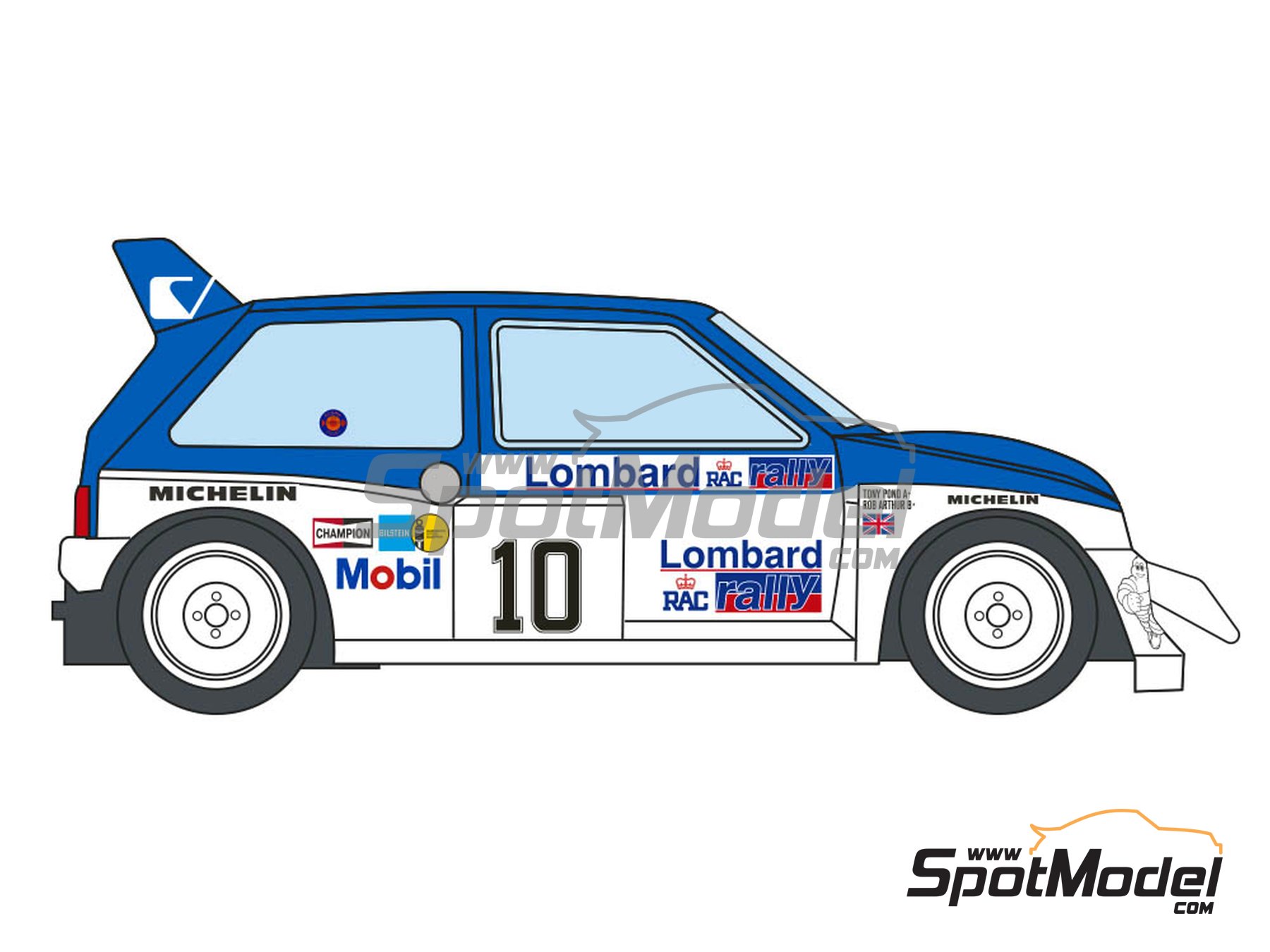 Decalcas DCL-DEC039: Marking / livery 1/24 scale - MG Metro 6r4 Group B ...