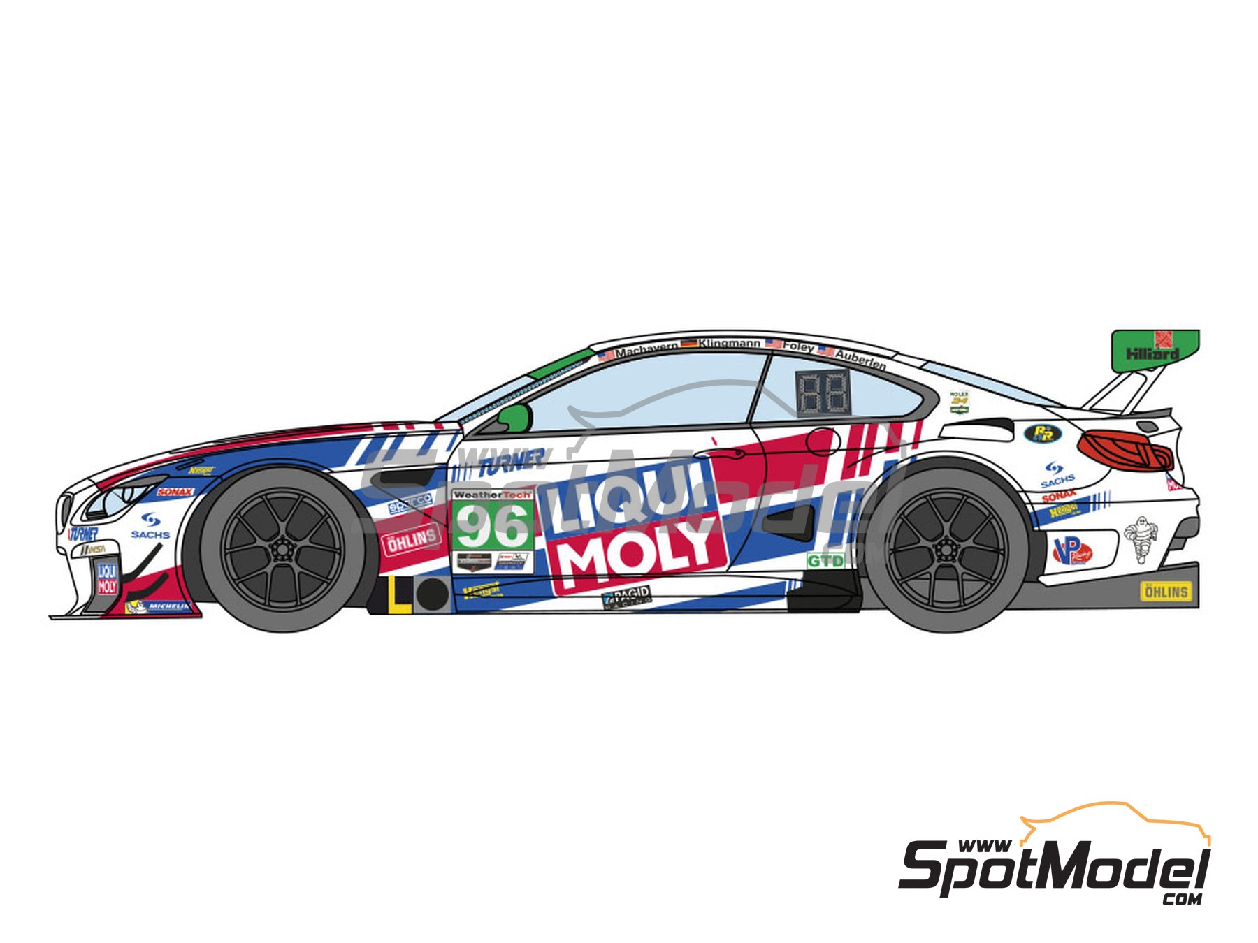 Decalcas DCL-DEC050: Marking / livery 1/24 scale - BMW M6 GT3 Turner ...