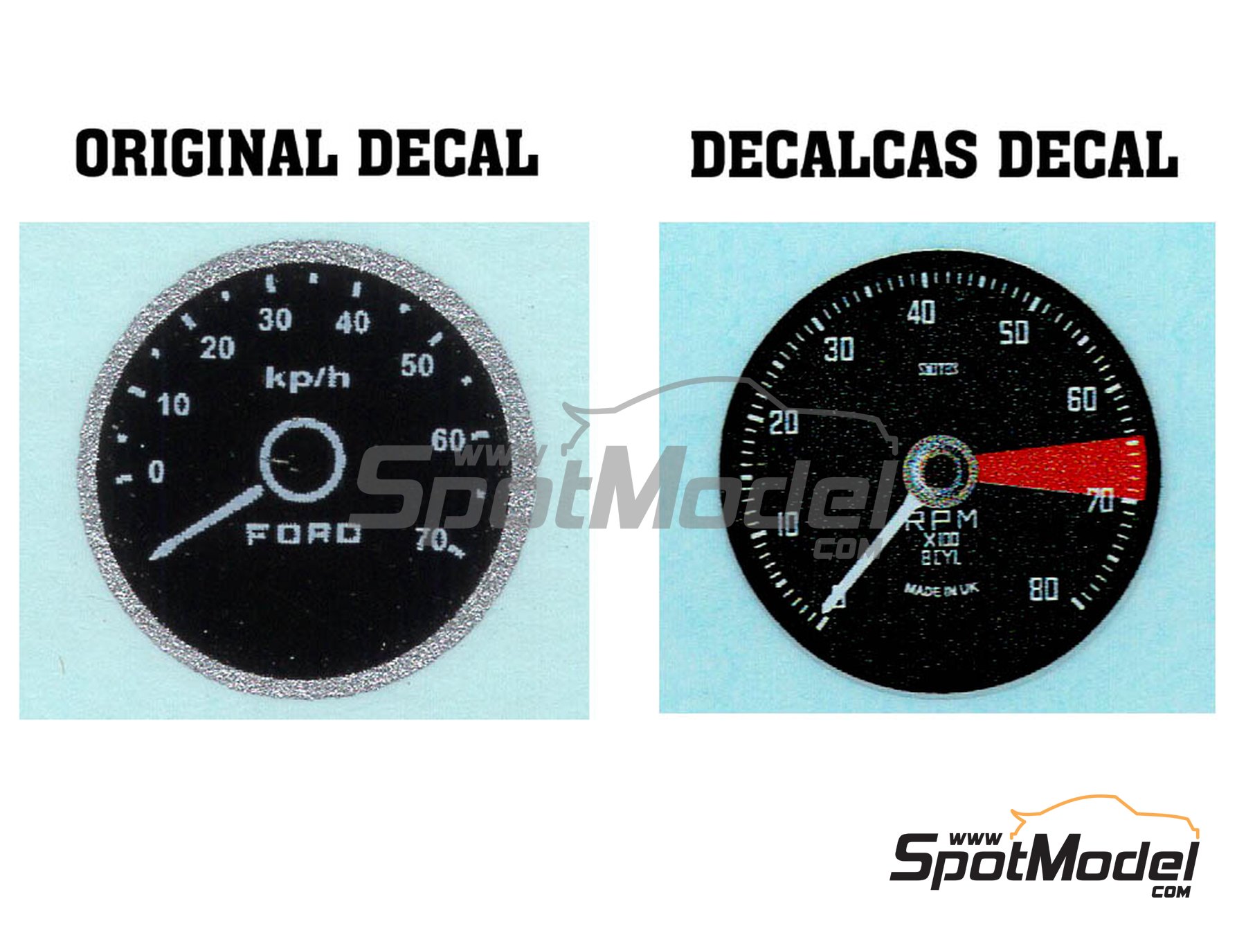 Decalcas DCL-DEC057: Decals 1/12 scale - Ford GT40 Mk II - for ...