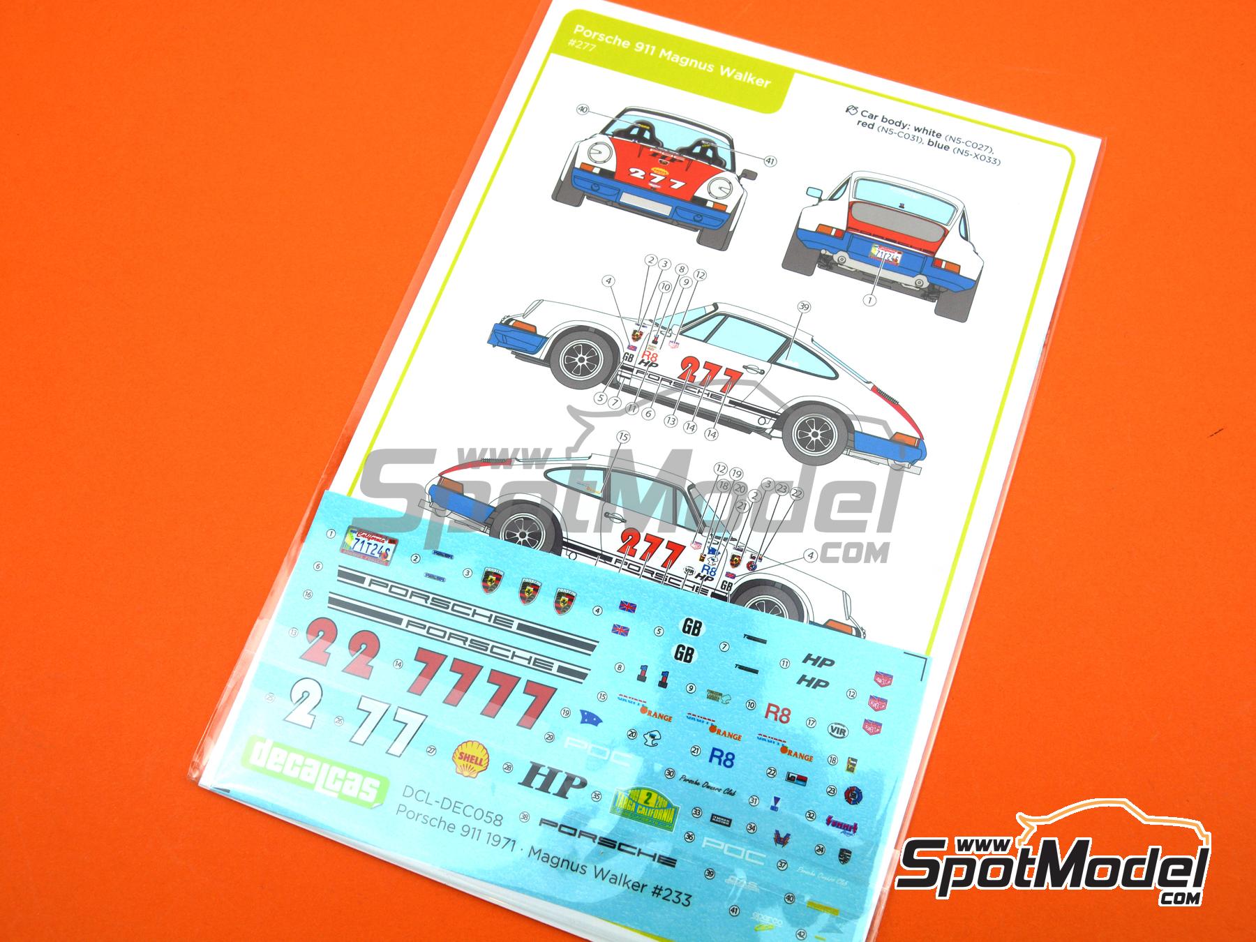 Decalcas DCL-DEC058: Marking / livery 1/24 scale - Porsche 911 ...