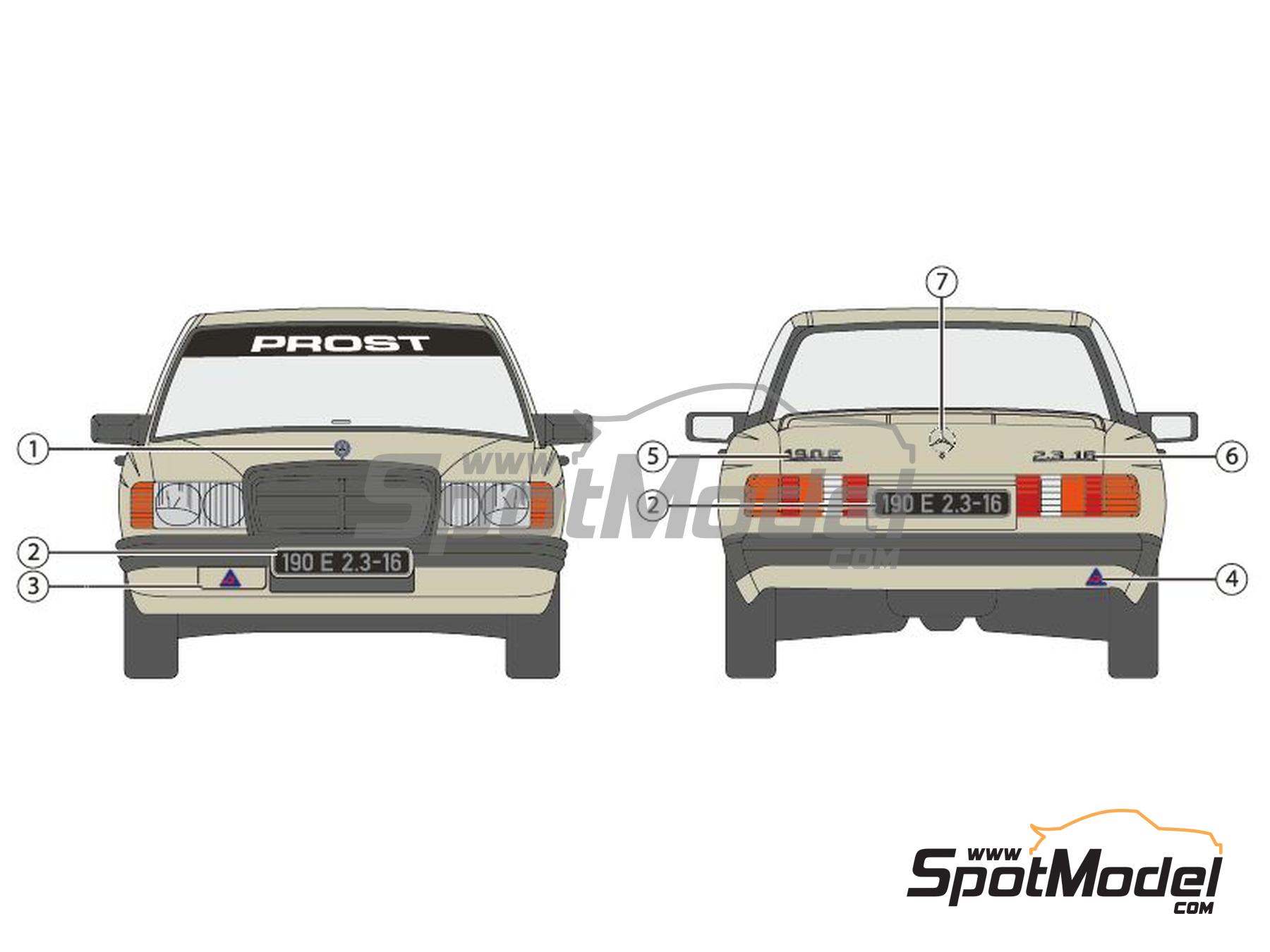 Decalcas DCL-DEC064: Marking / livery 1/24 scale - Mercedes Benz 190E 2 ...