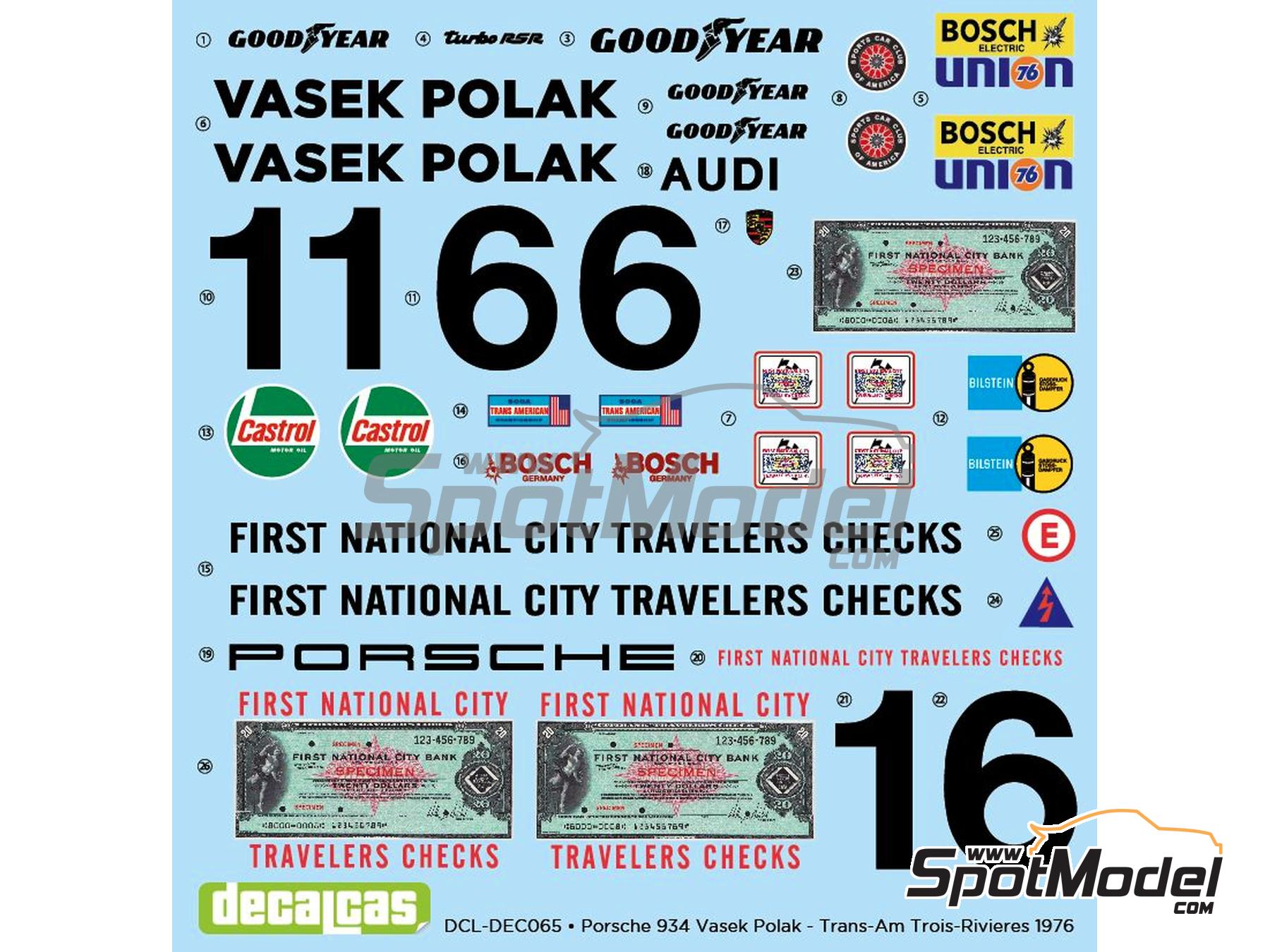 Decalcas DCL-DEC065: Marking / livery 1/12 scale - Porsche 934 RSR ...