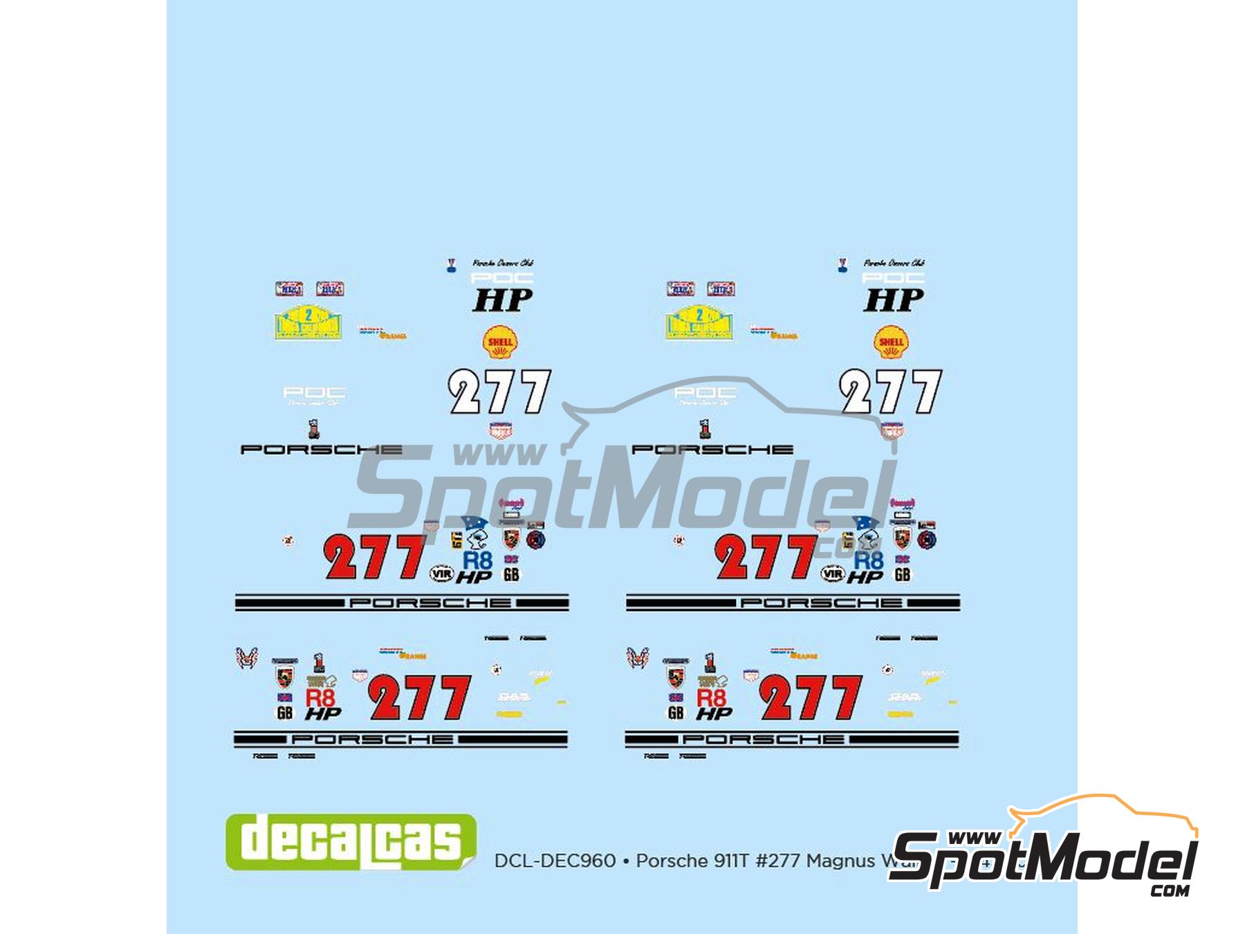 Decalcas DCL-DEC960: Marking / livery 1/43 scale - Porsche 911T #277 ...