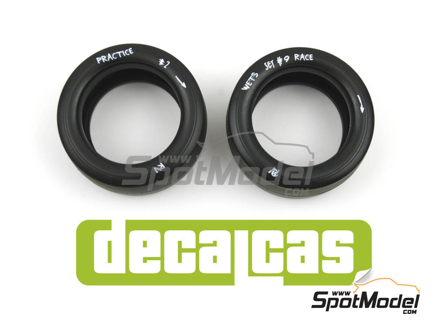 Decalcas DCL-LOG009: Logotypes 1/12 scale - Tire sidewall white chalk ...