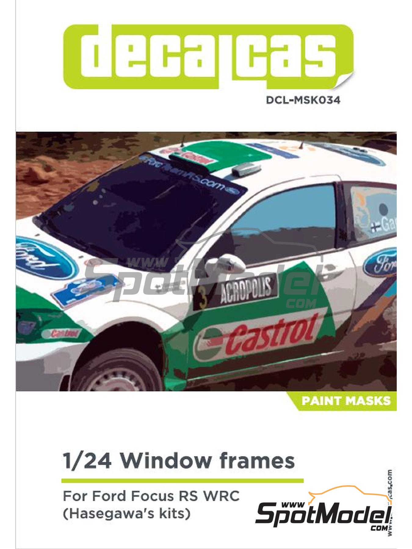 Decalcas DCL-MSK034: Window frame pre-cut paint masks 1/24 scale - Ford ...