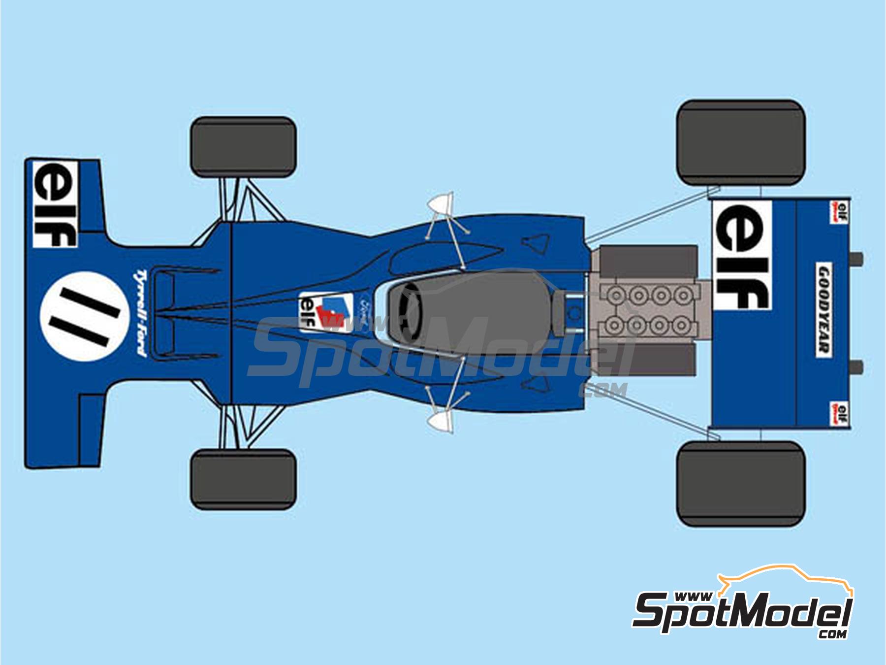 Decalcas DCL-OLD002: Marking / livery 1/12 scale - Tyrrell Ford 003 ...