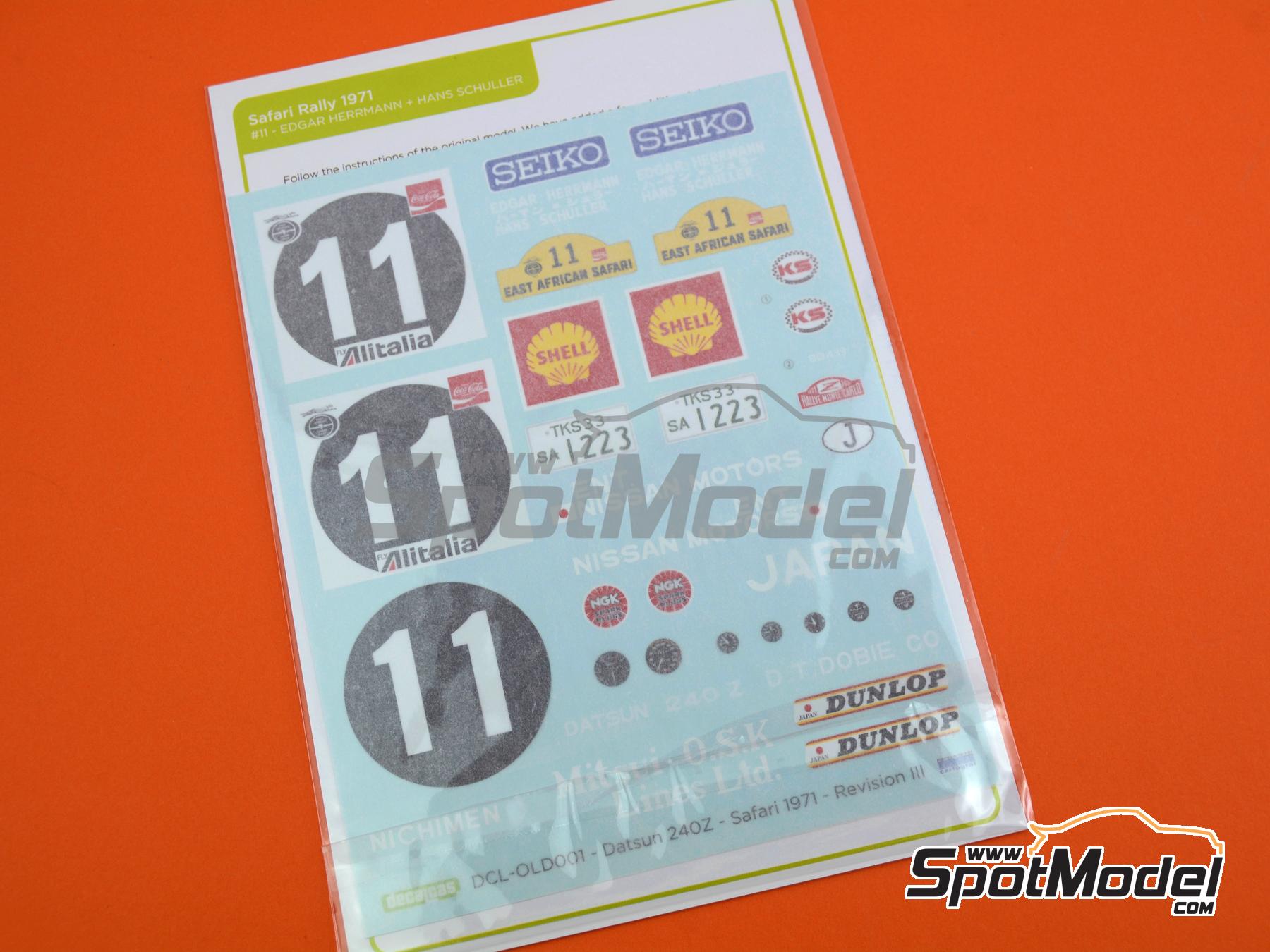 Decalcas DCL-OLD007: Marking / livery 1/12 scale - Datsun 240Z ...