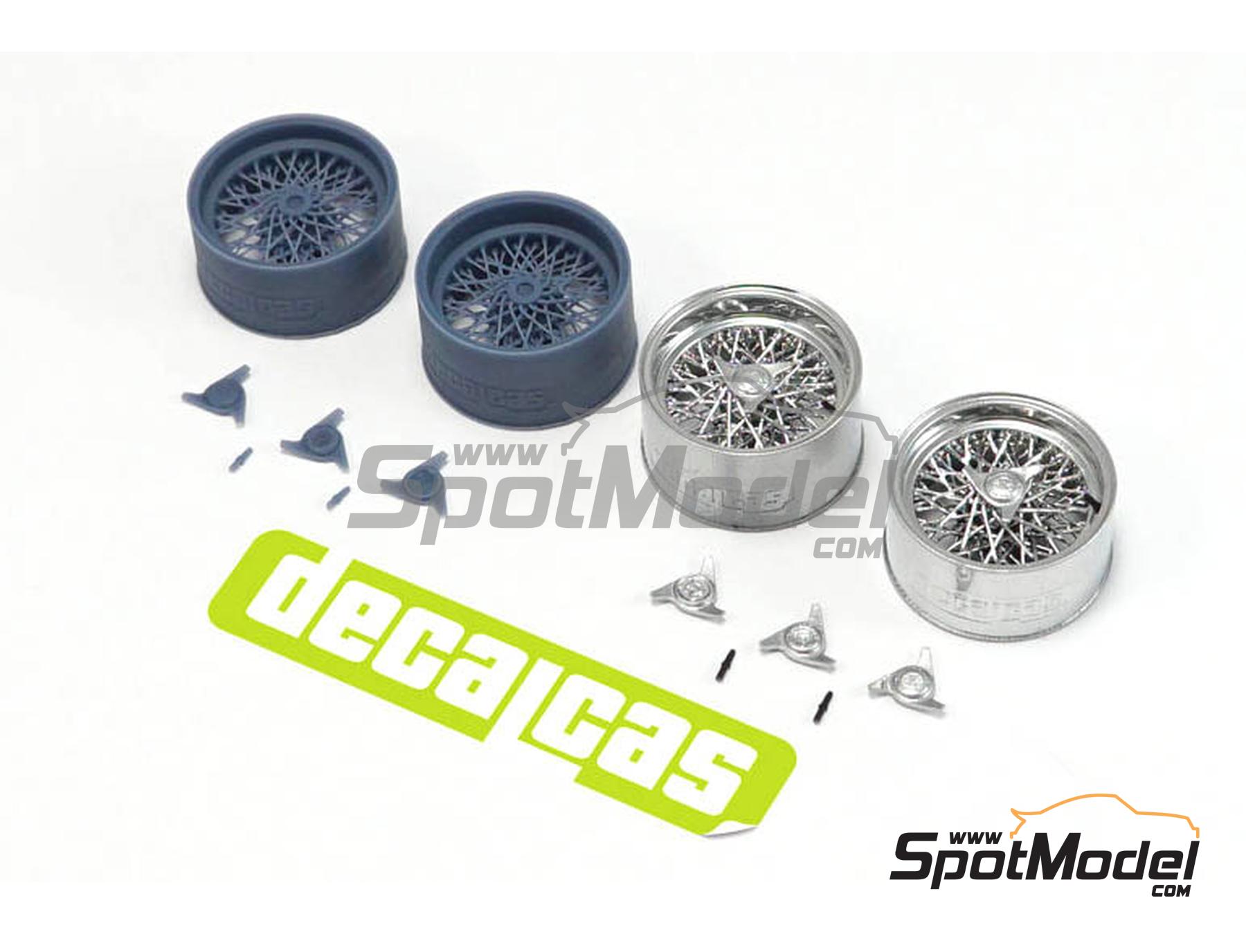 Decalcas DCL-PAR100: Rims 1/24 scale - Borrani for Ferrari 250 GTO - for Fujimi references ...