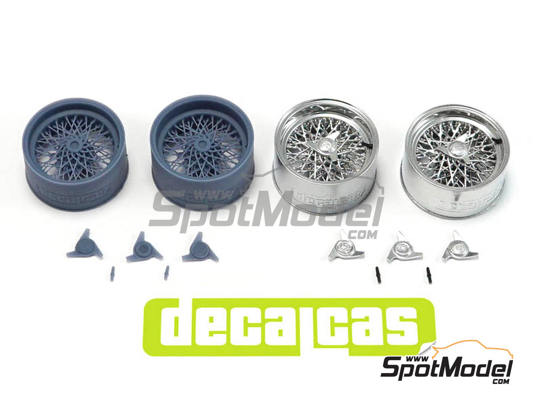 Decalcas DCL-PAR100: Rims 1/24 scale - Borrani for Ferrari 250 GTO - for Fujimi references ...