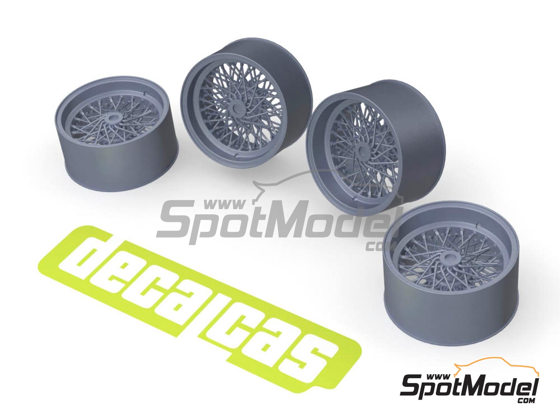 Decalcas DCL-PAR100: Rims 1/24 scale - Borrani for Ferrari 250 GTO - for Fujimi references ...