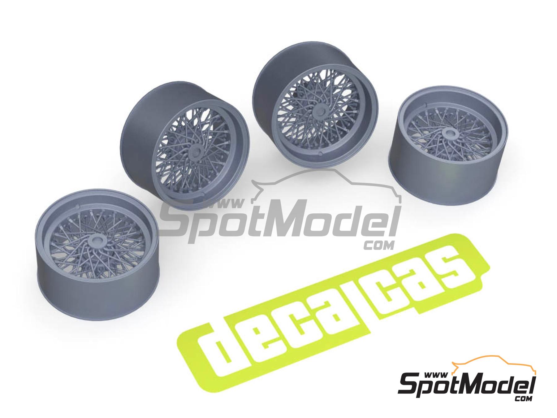 Decalcas DCL-PAR100: Rims 1/24 scale - Borrani for Ferrari 250 GTO - for Fujimi references ...