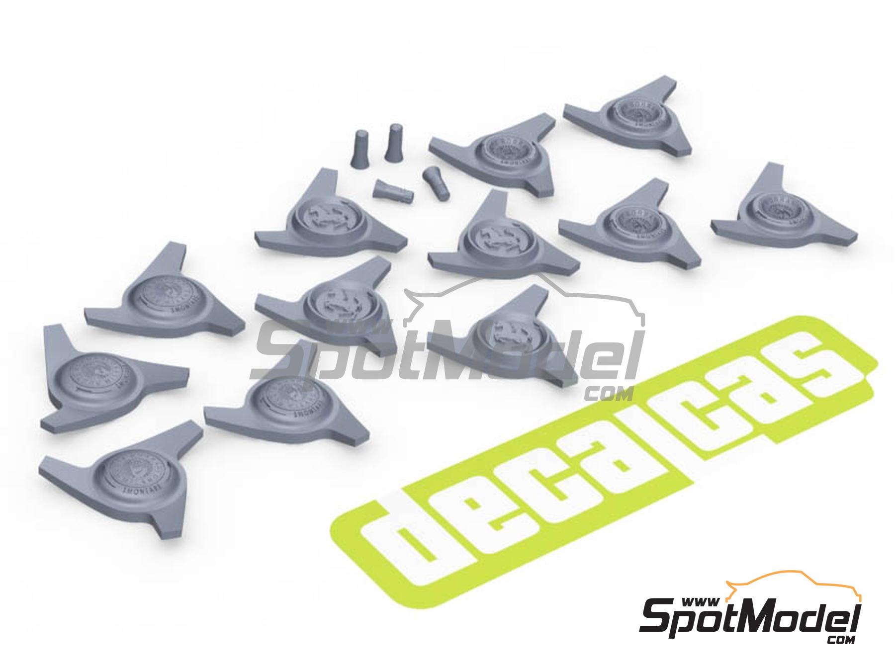 Decalcas DCL-PAR100: Rims 1/24 scale - Borrani for Ferrari 250 GTO - for Fujimi references ...