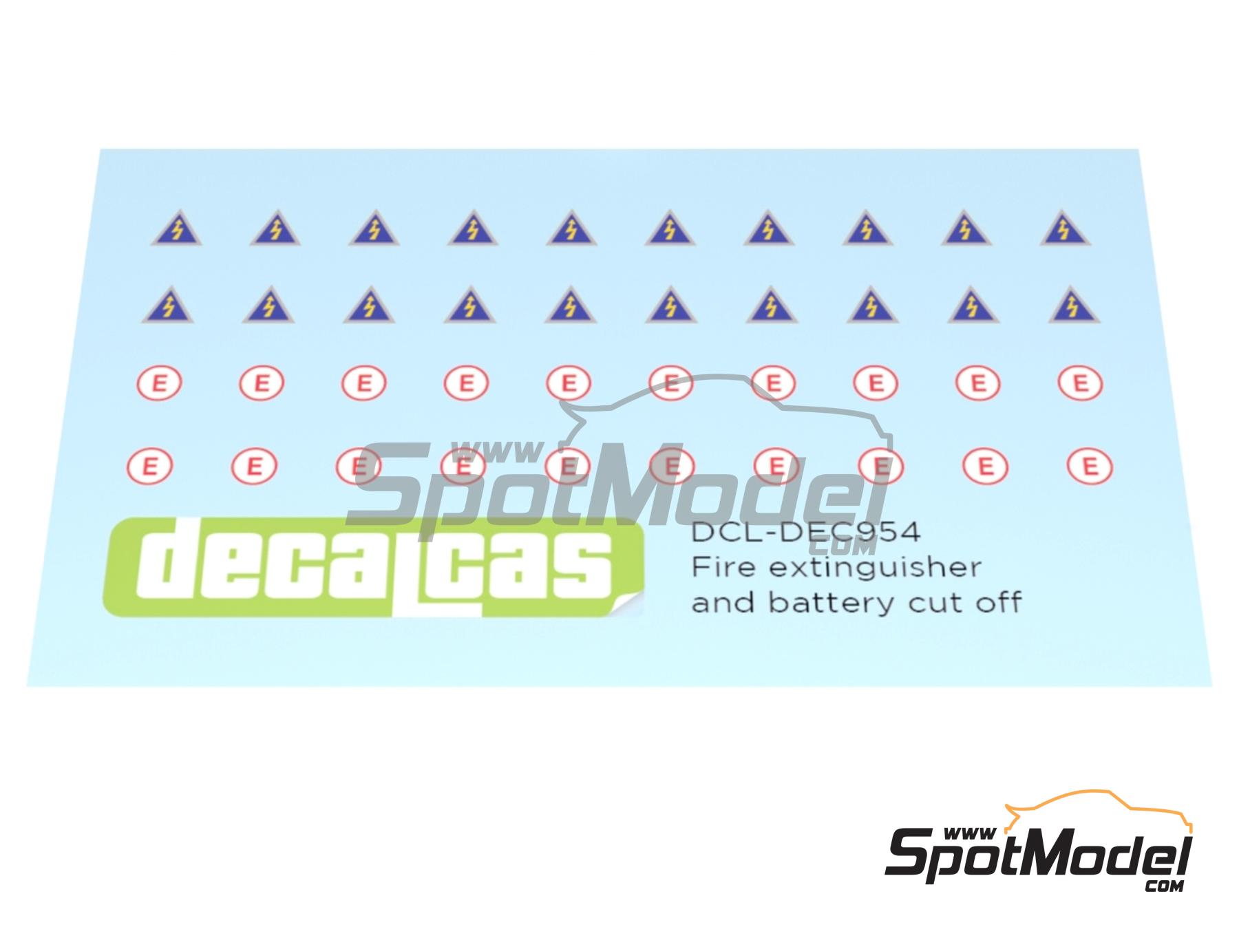 Decalcas DCL-PAR118: Detail 1/24 scale - Extinction and electrical cut ...