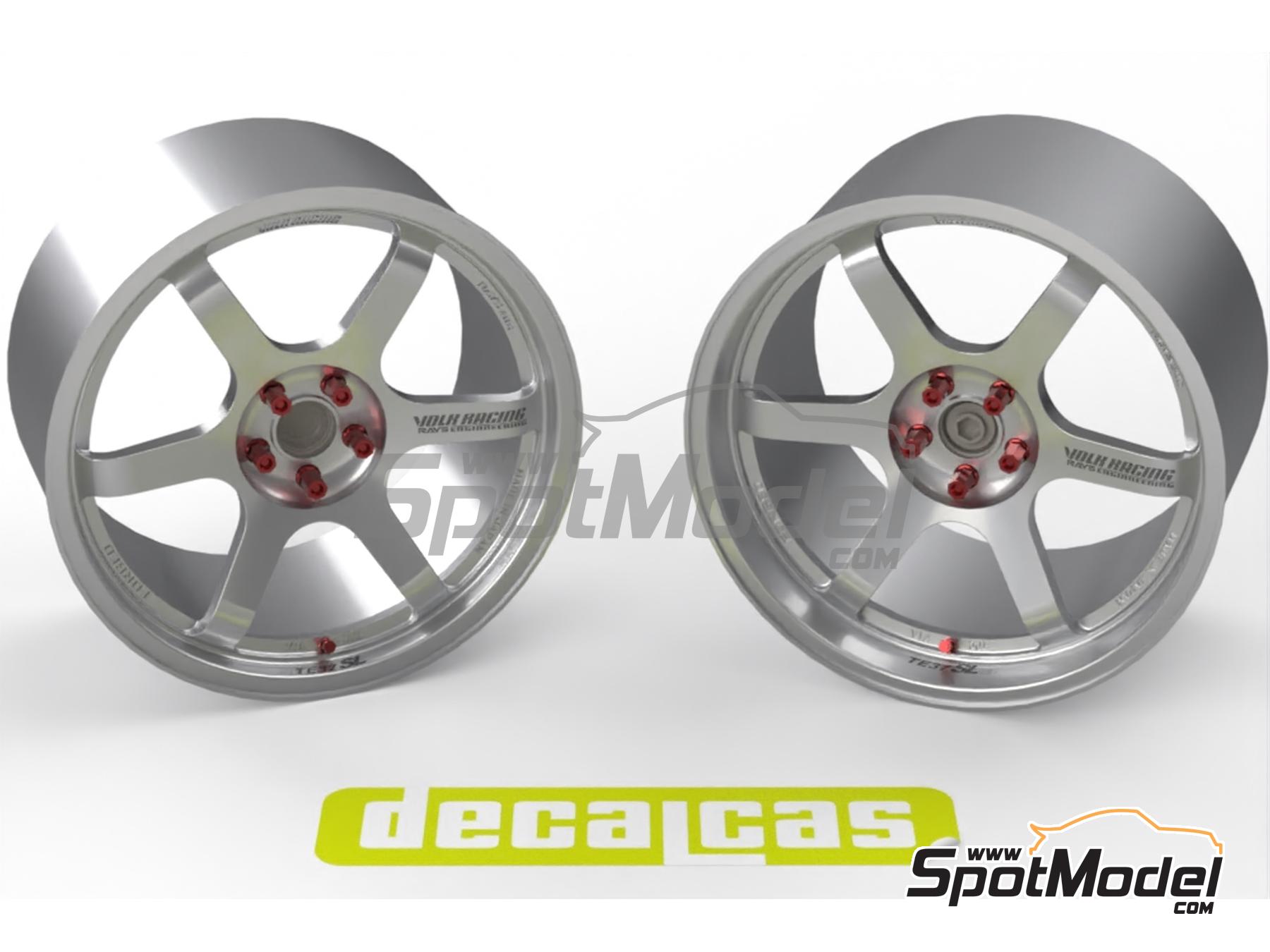Decalcas DCL-PAR166: Rims 1/24 scale - Volk Racing Rays TE37-SL - for Tamiya references TAM24351 ...
