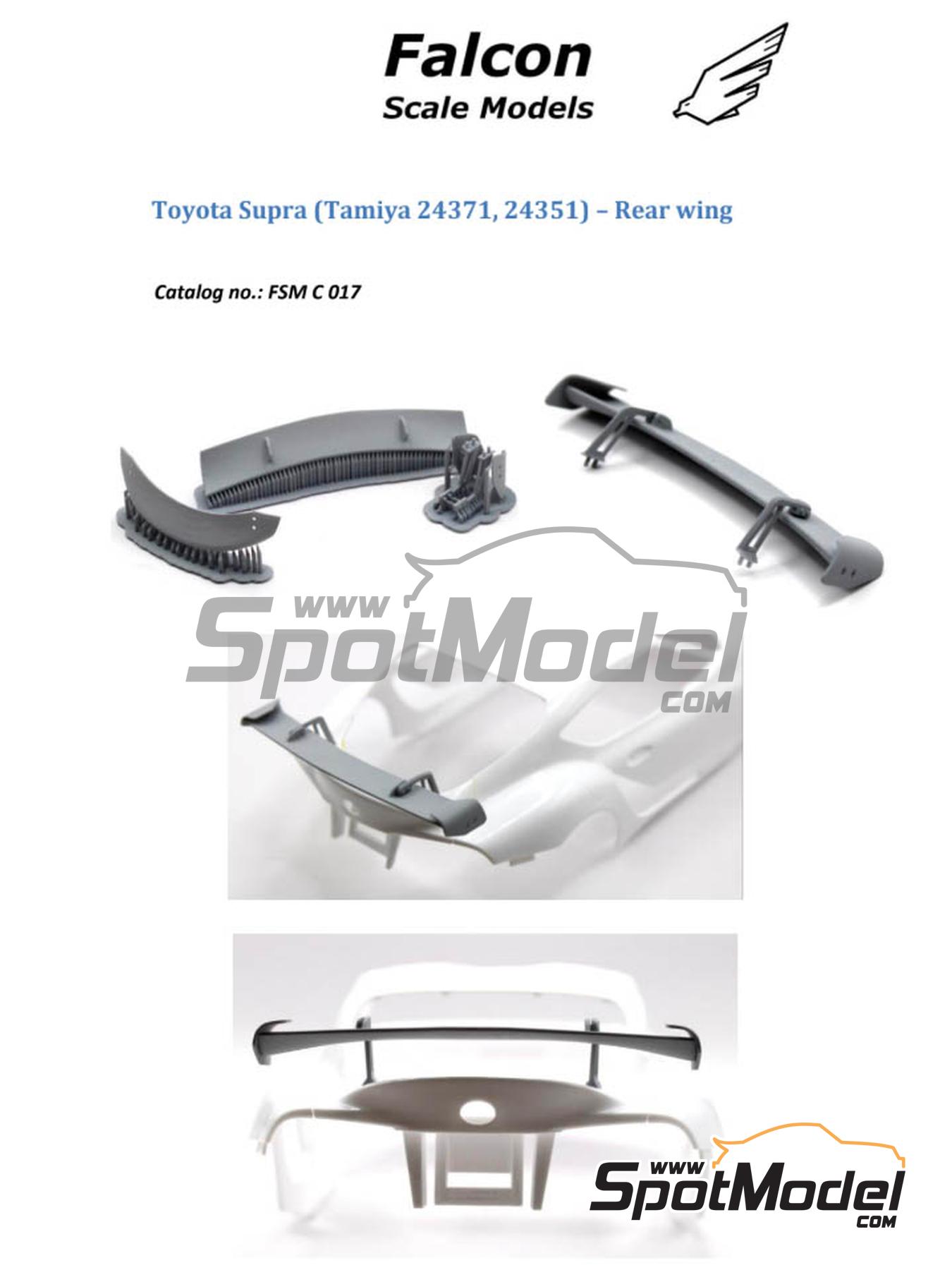 Falcon Scale Models FSMC017: Wing set 1/24 scale - Rear wing for Toyota ...