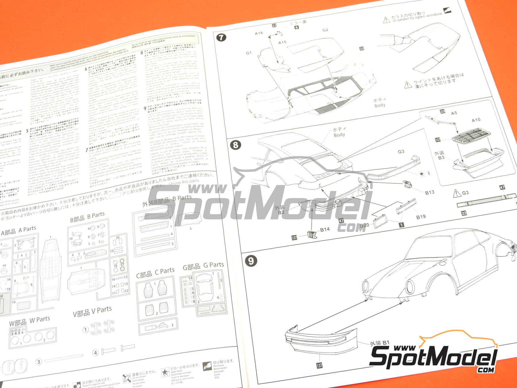 Fujimi 12685: Car scale model kit 1/24 scale - Porsche 911 930 Turbo ...