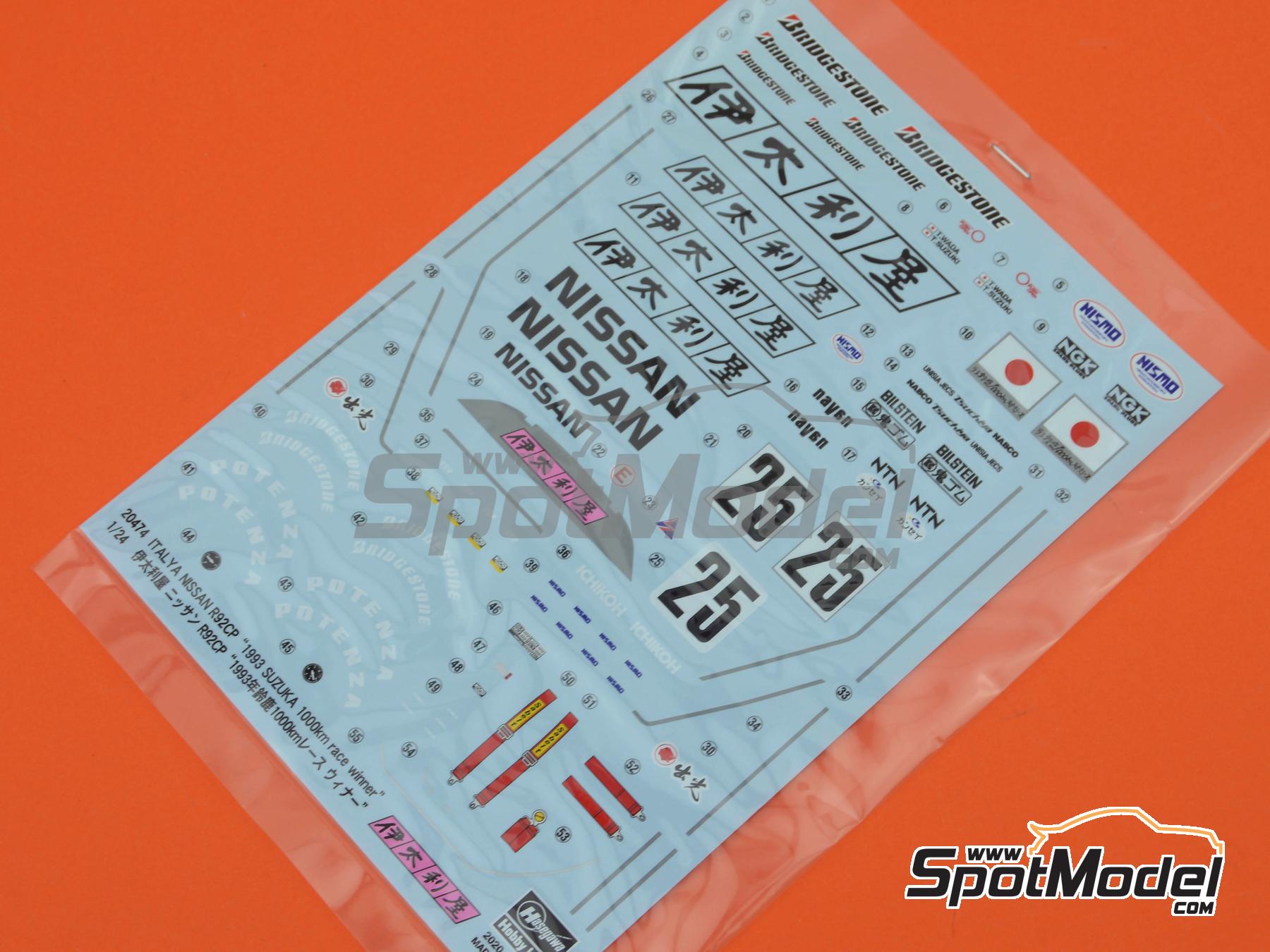 Hasegawa 20474: Car scale model kit 1/24 scale - Nissan R92CP sponsored ...