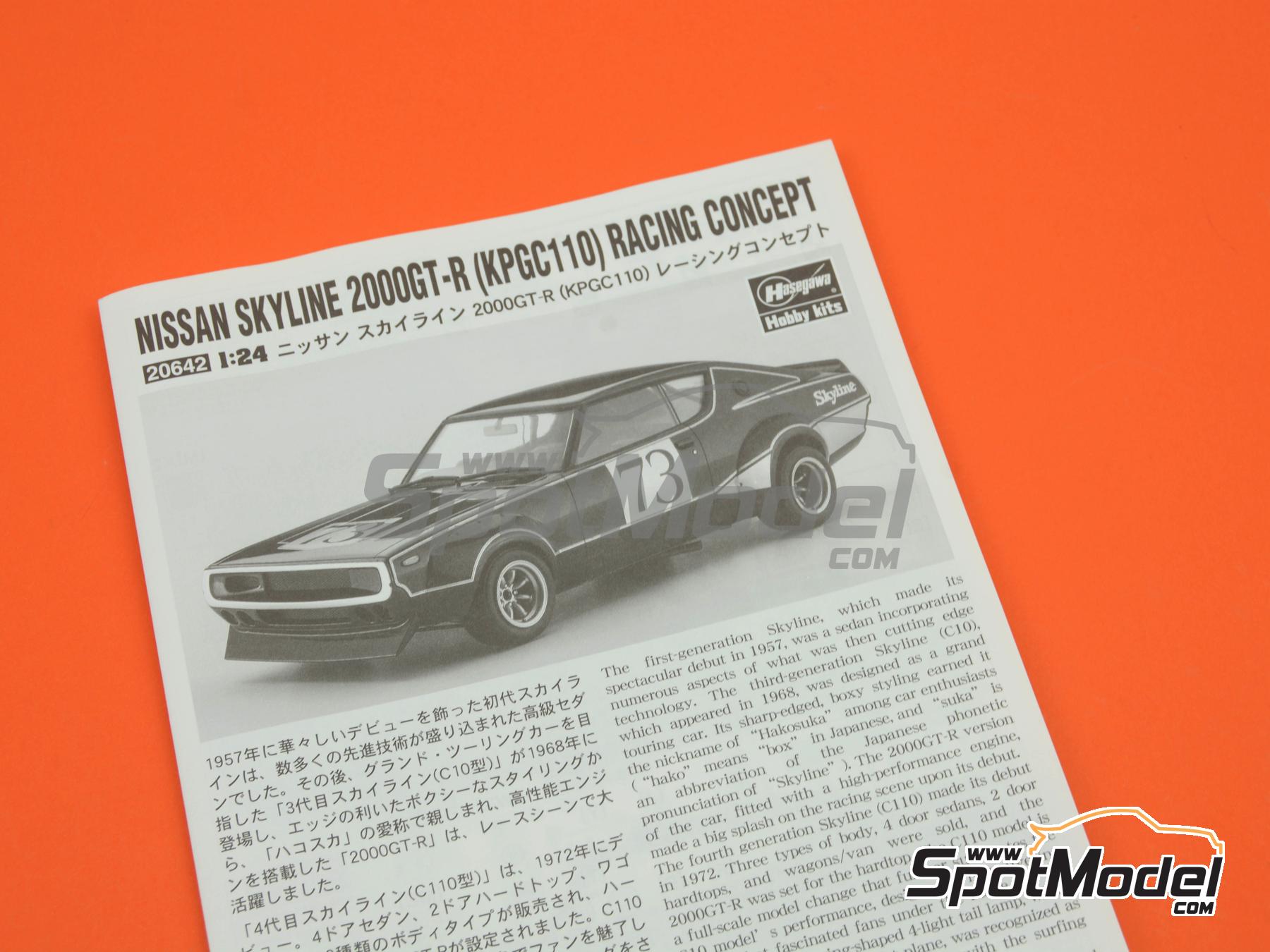 Hasegawa 20642: Car scale model kit 1/24 scale - Nissan Skyline 2000GT ...