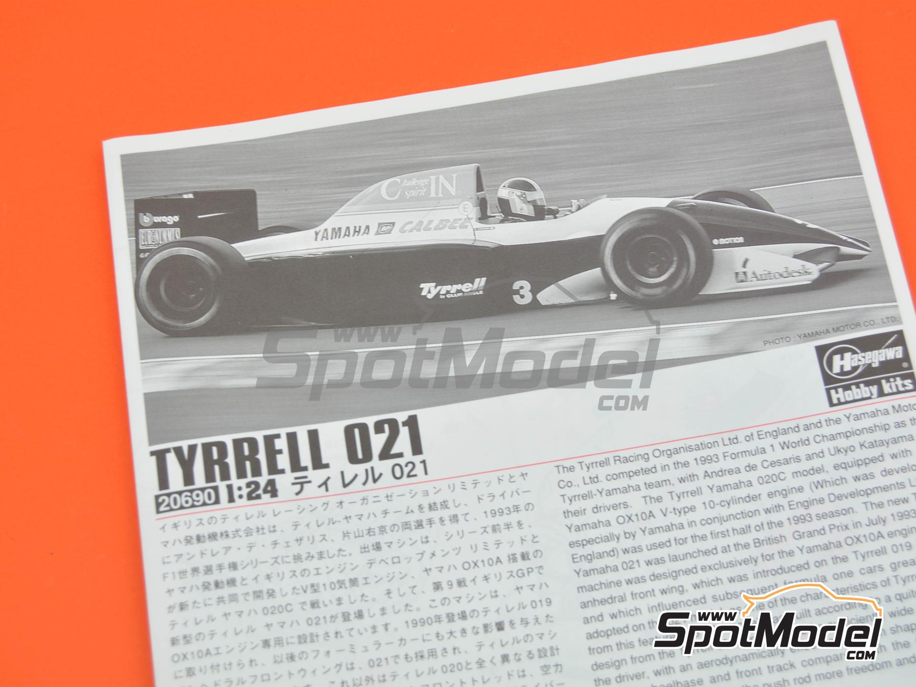Hasegawa 20690: Car scale model kit 1/24 scale - Tyrrell Yamaha 021 ...