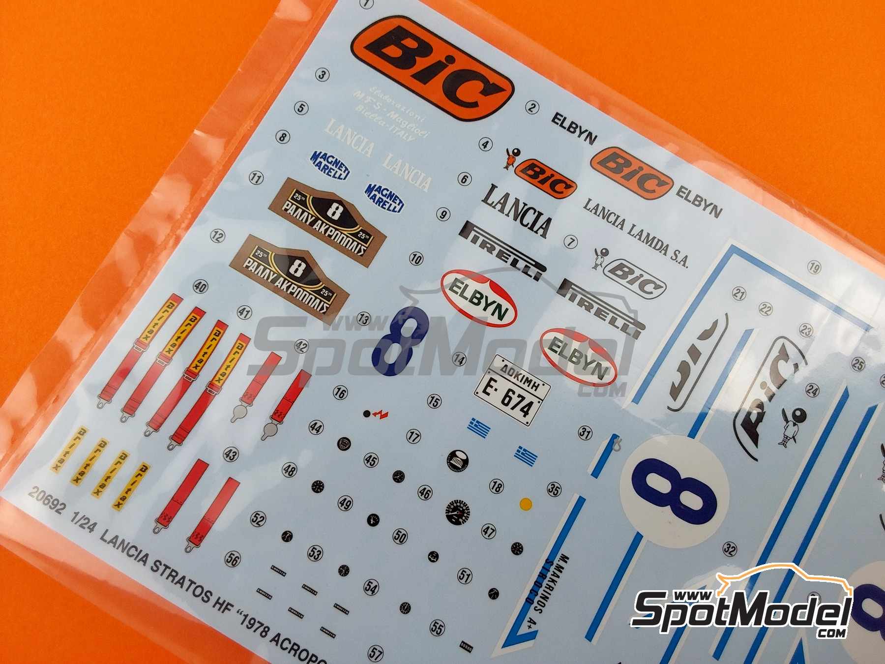 Hasegawa 20692: Car scale model kit 1/24 scale - Lancia Stratos HF ...